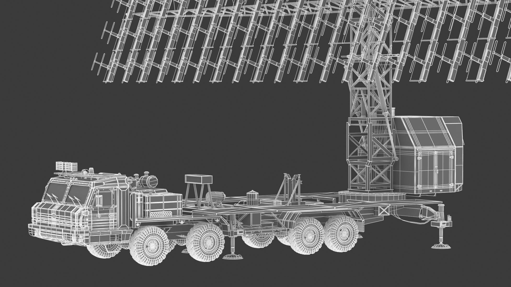 55Zh6ME Nebo M RLM-Me VHF-Band Radar System 3D Model by frezzy