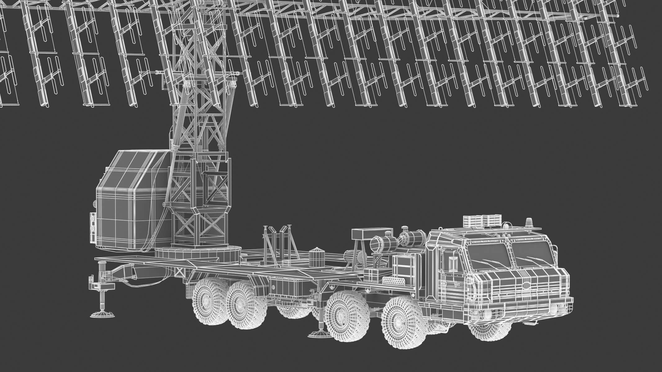 55Zh6ME Nebo M RLM-Me VHF-Band Radar System 3D Model by frezzy