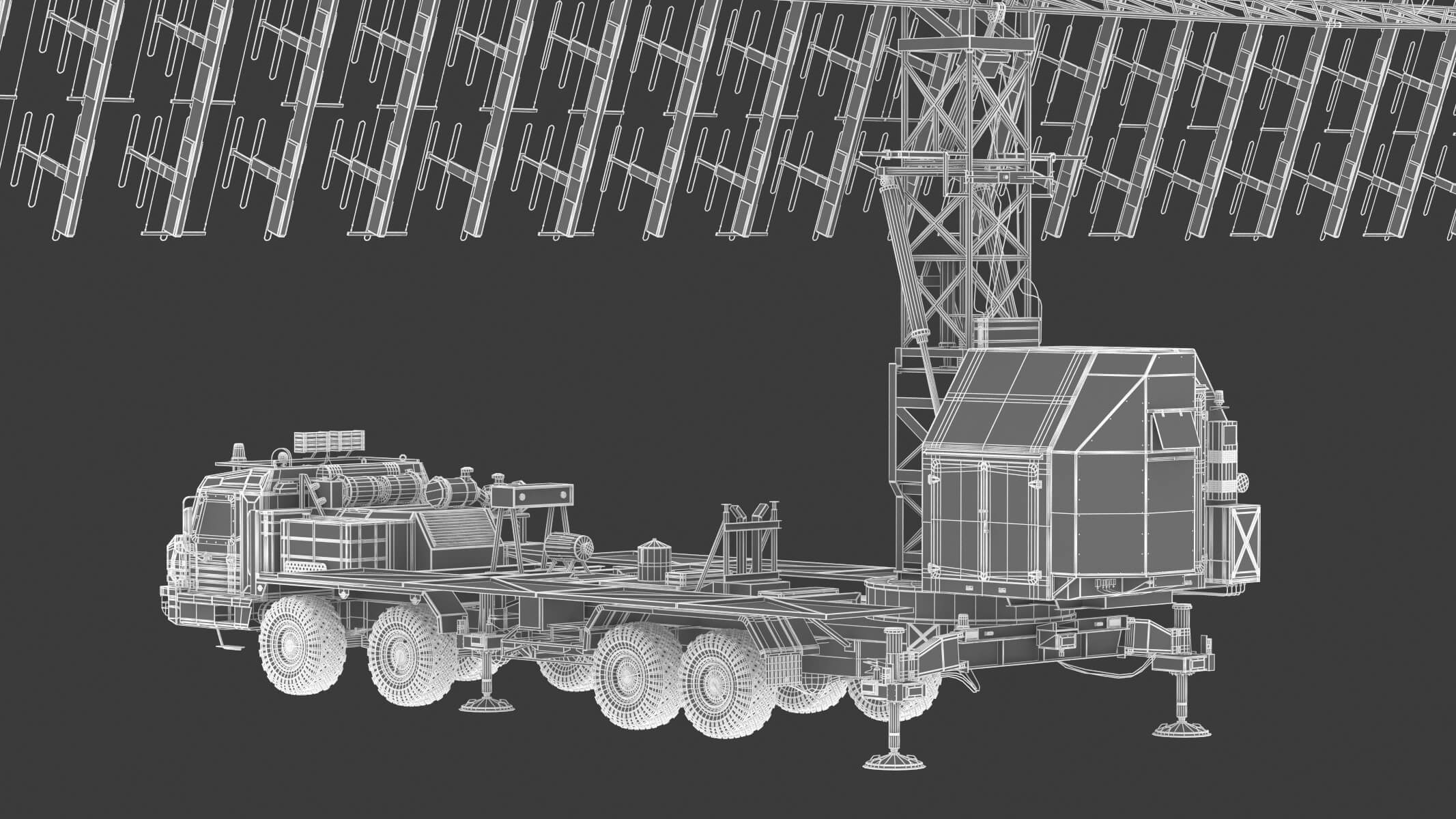 55Zh6ME Nebo M RLM-Me VHF-Band Radar System 3D Model by frezzy