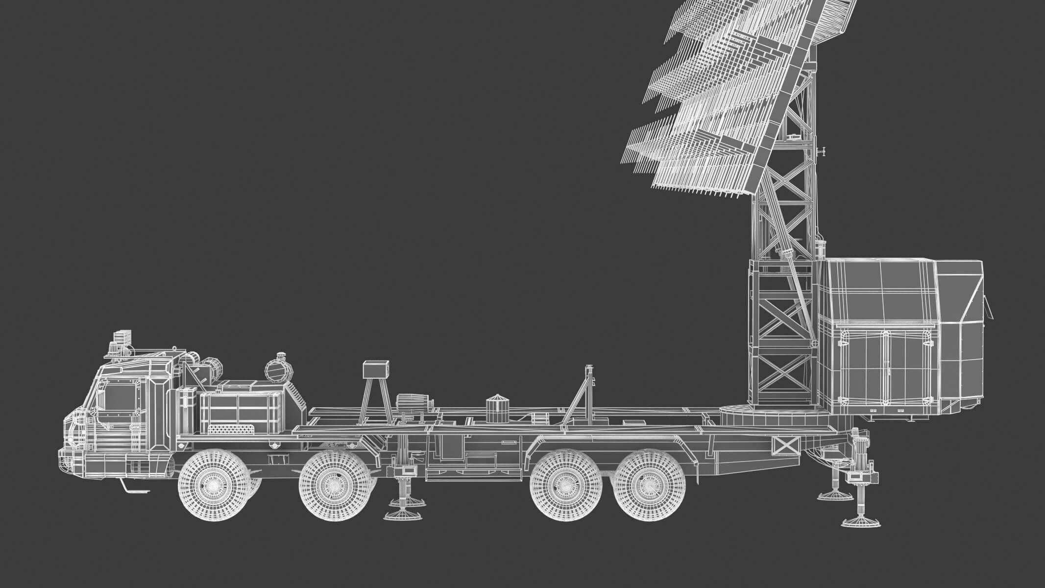 55Zh6ME Nebo M RLM-Me VHF-Band Radar System 3D Model by frezzy