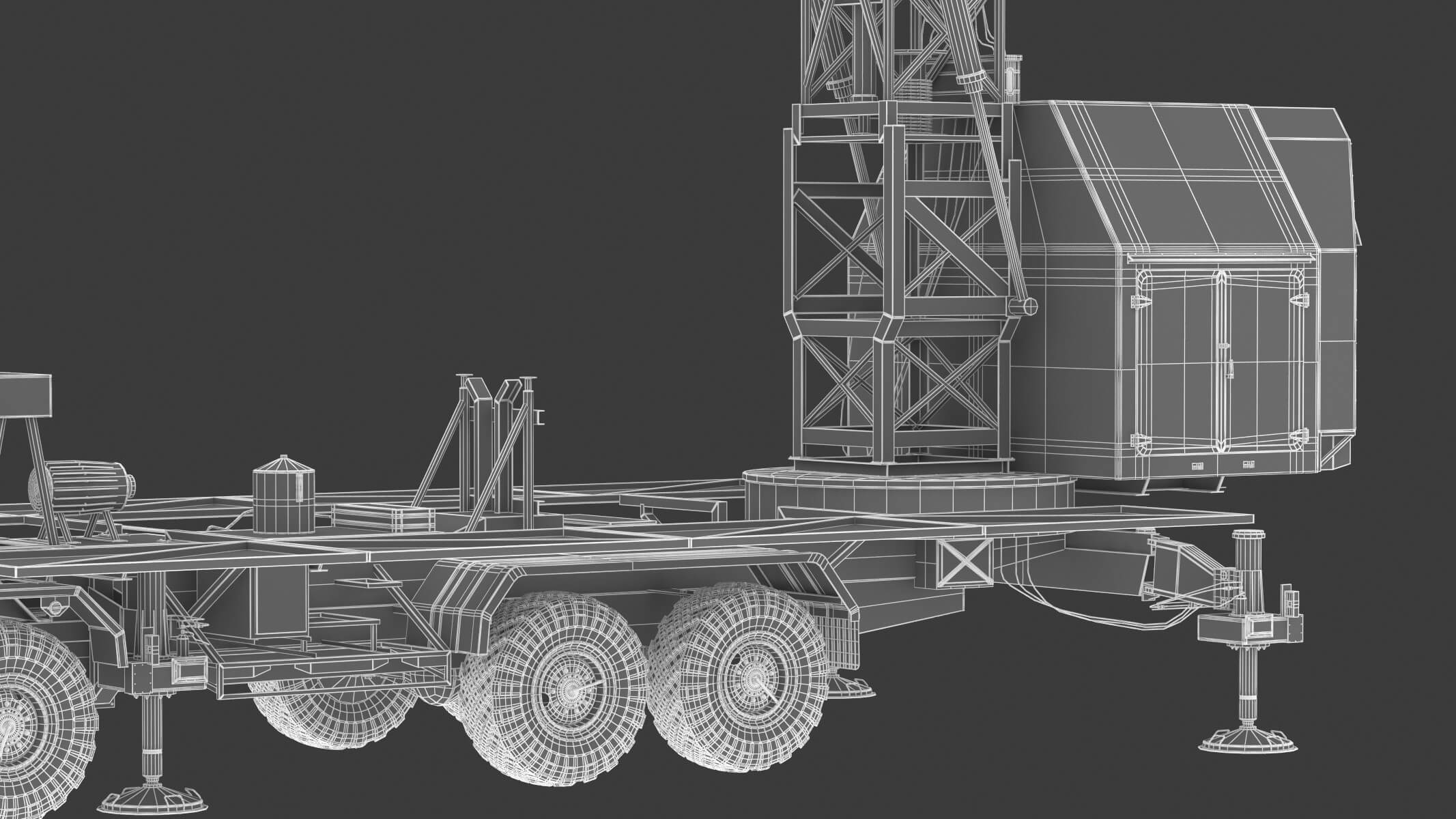 55Zh6ME Nebo M RLM-Me VHF-Band Radar System 3D Model by frezzy