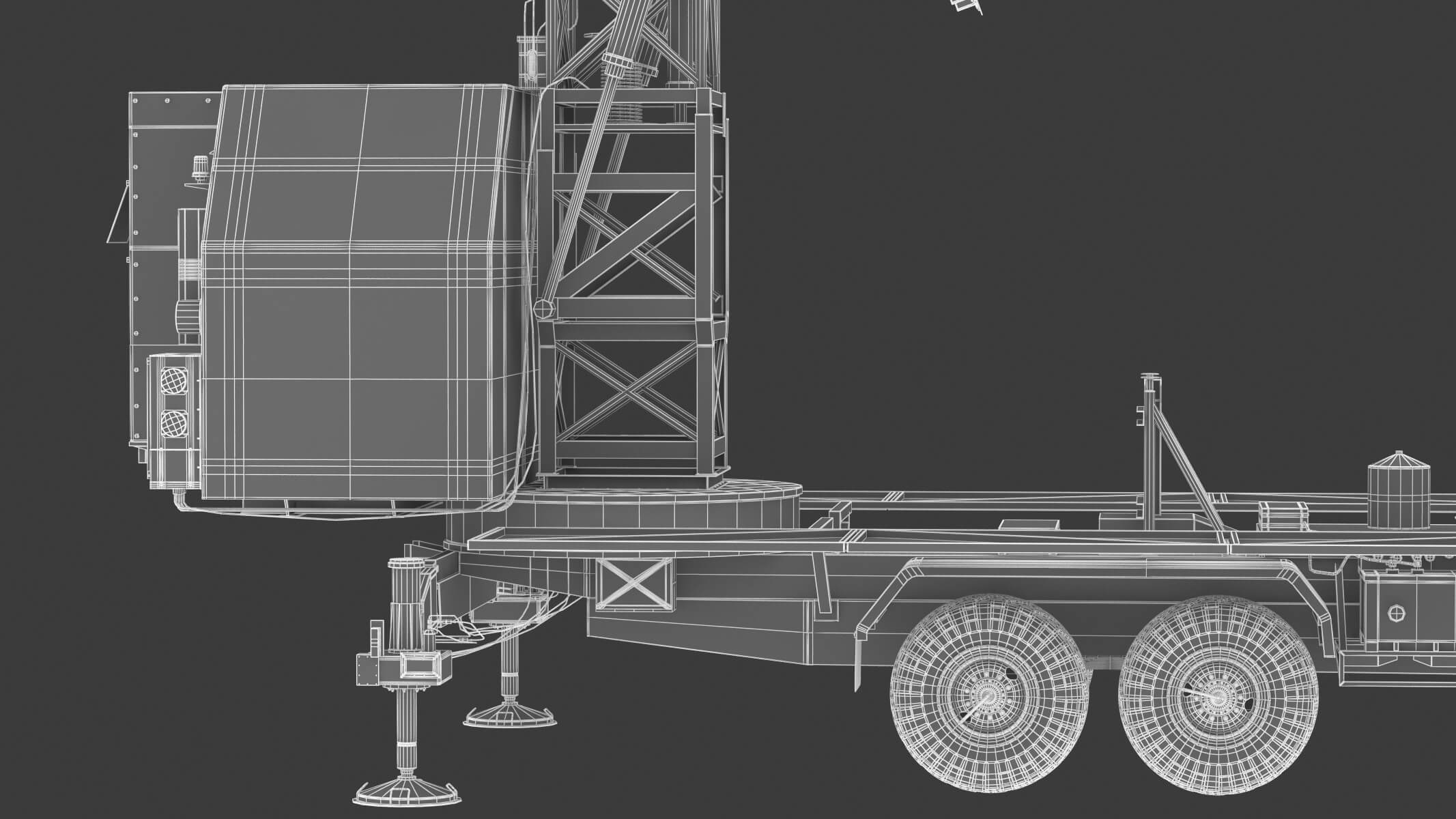 55Zh6ME Nebo M RLM-Me VHF-Band Radar System 3D Model by frezzy