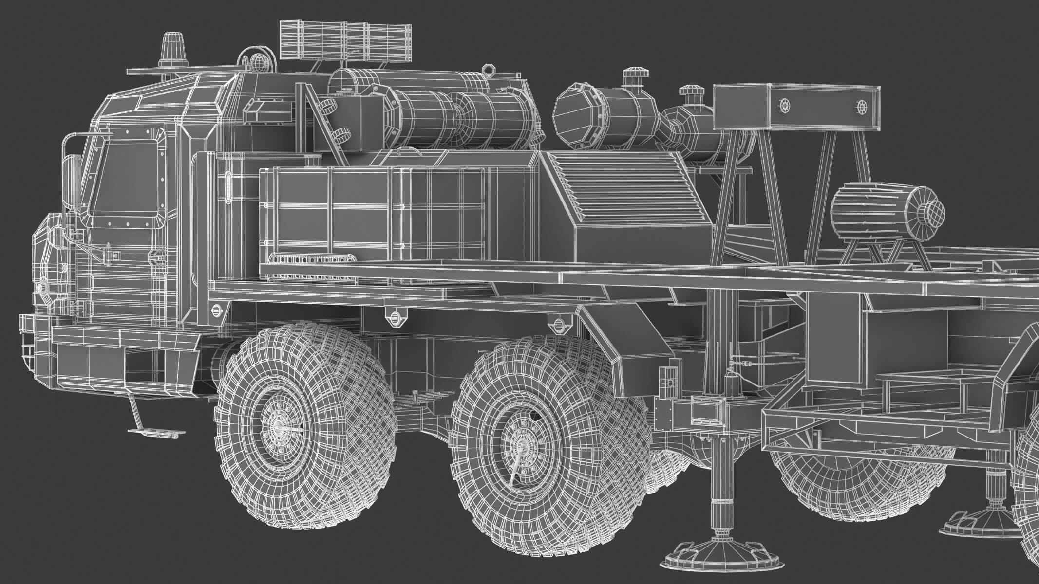 55Zh6ME Nebo M RLM-Me VHF-Band Radar System 3D Model by frezzy