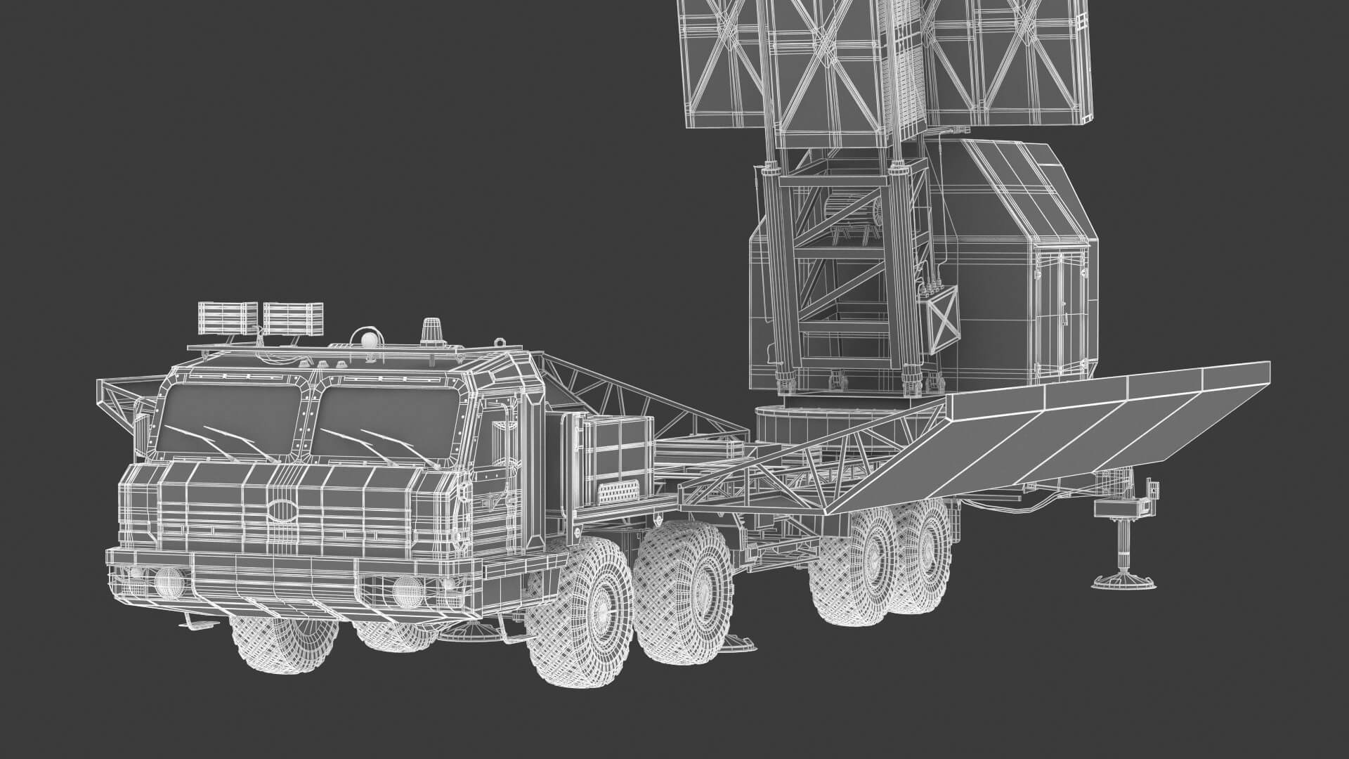 55Zh6Me Nebo M RLM-S L-Band Radar System 3D Model by frezzy