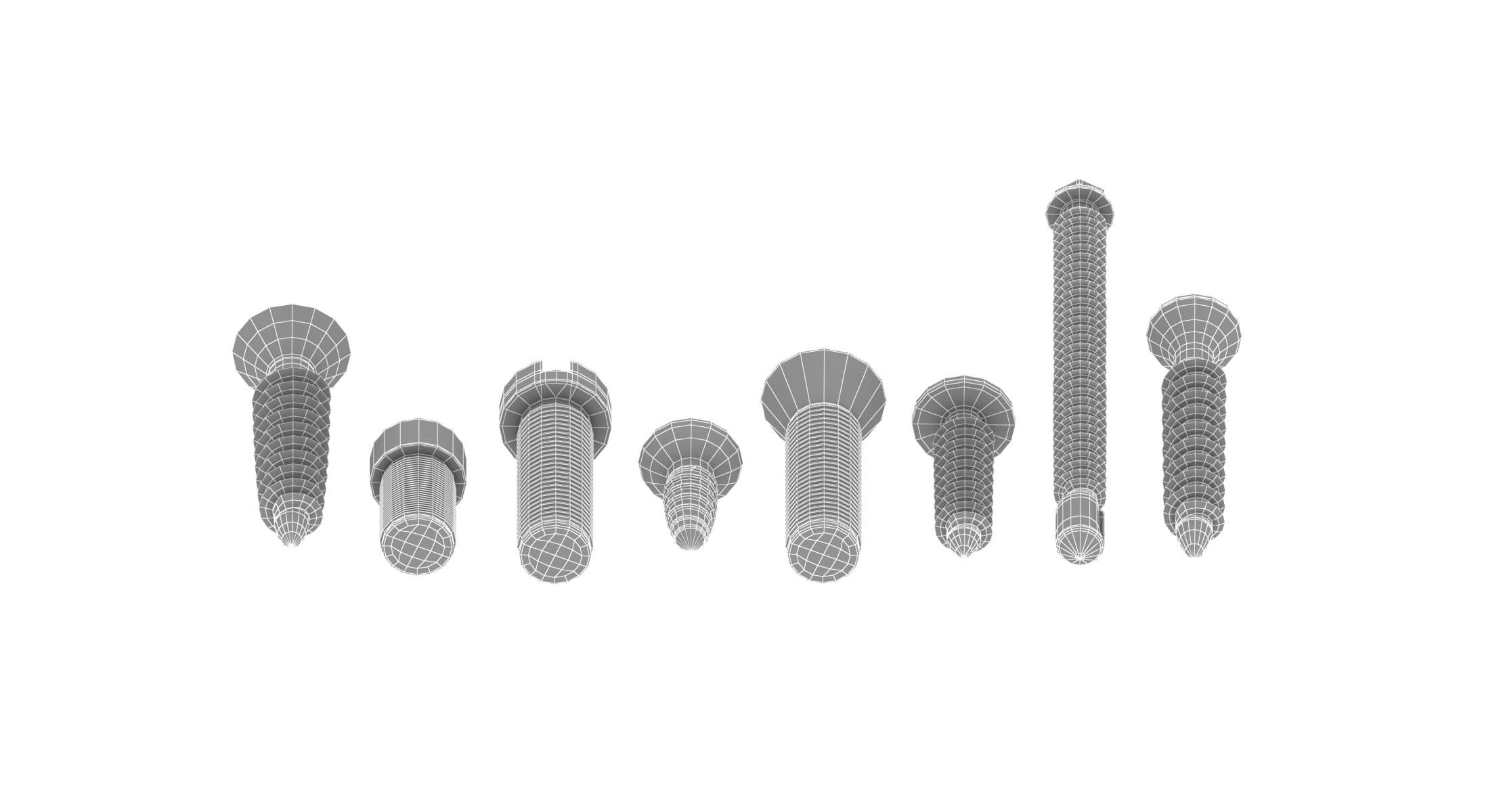 8 Screws - 3D Model by frezzy