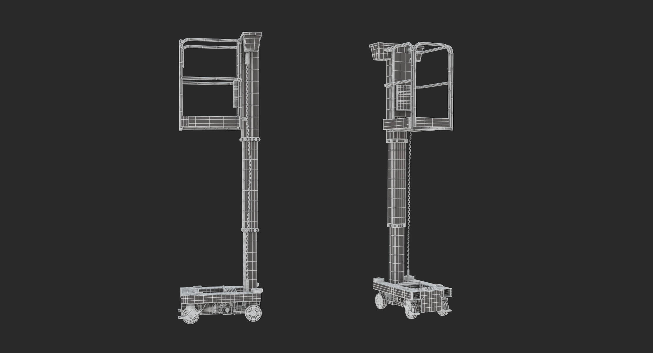 830P Push Around Mast Lift - 3D Model by frezzy