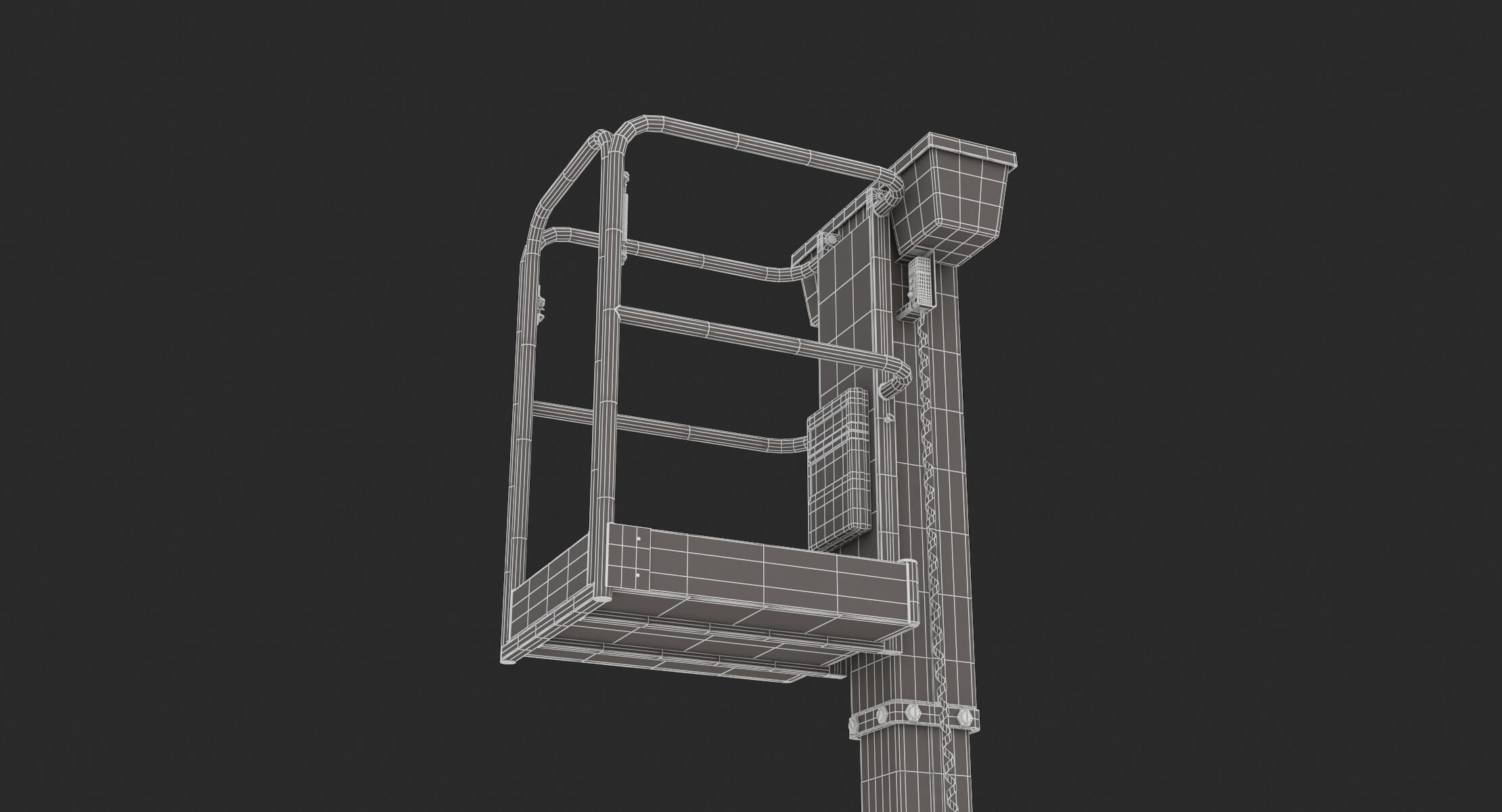 830P Push Around Mast Lift - 3D Model by frezzy