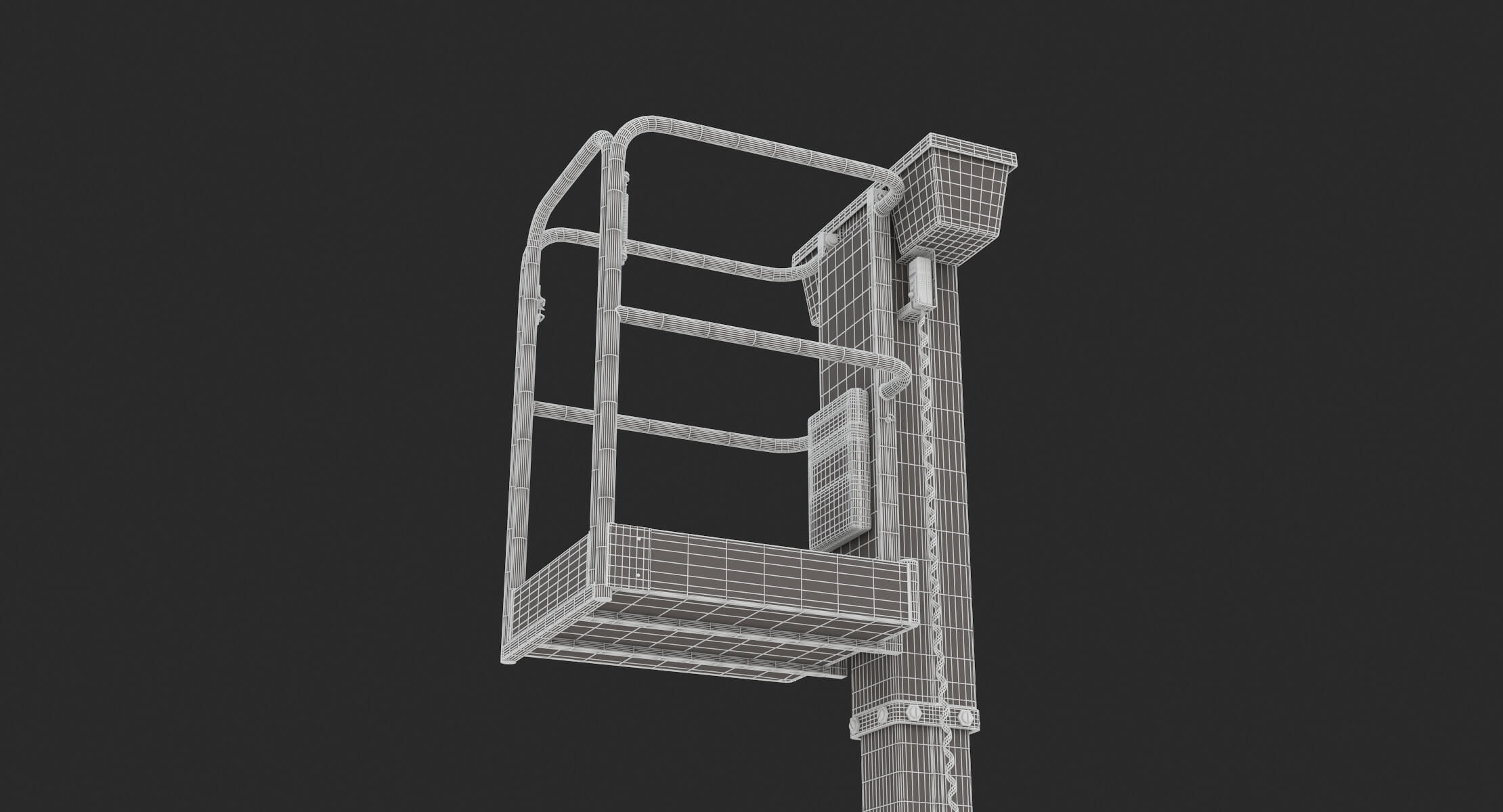 830P Push Around Mast Lift - 3D Model by frezzy