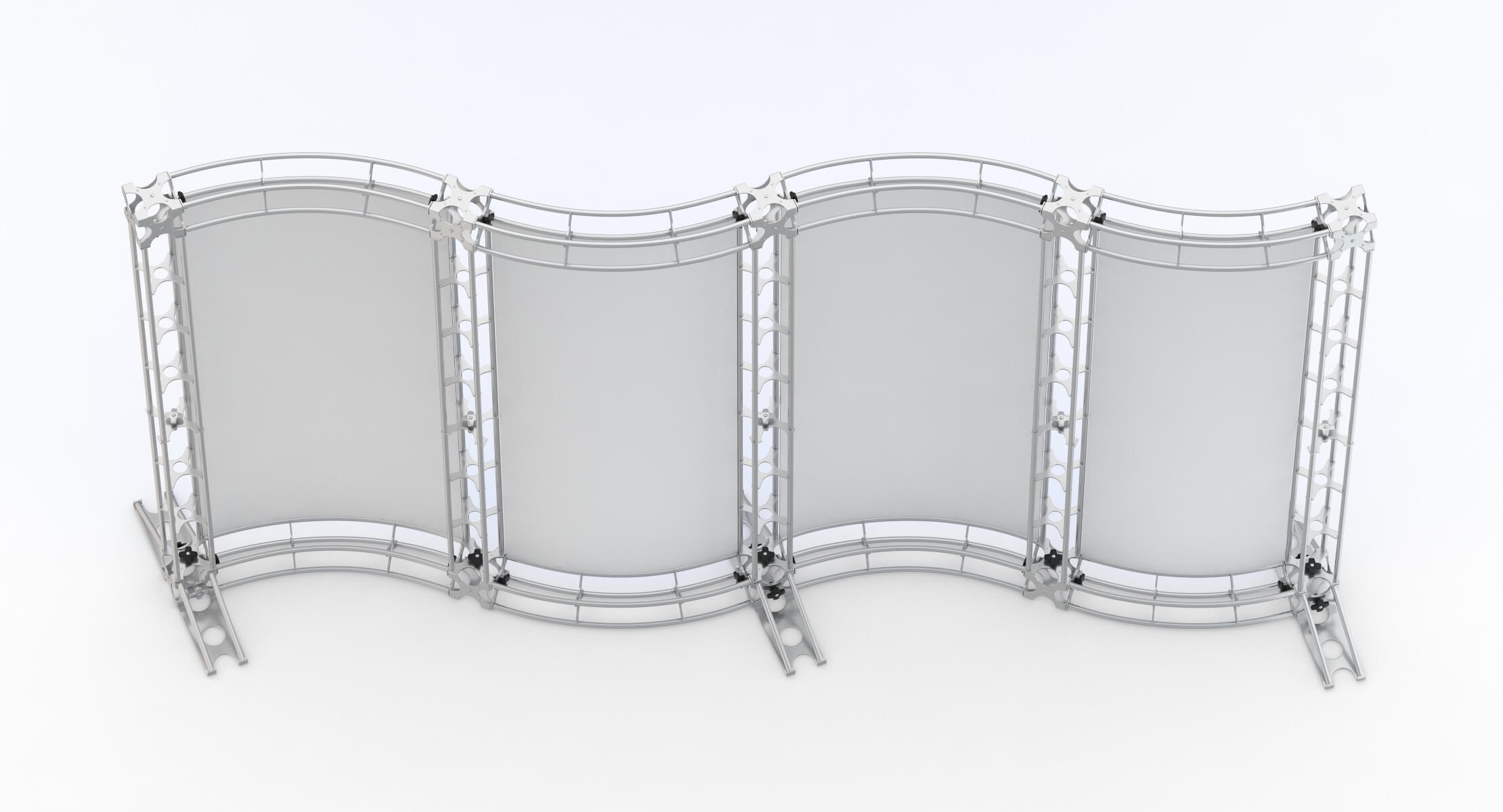 Backdrop 8ft x 20ft Truss Backwall Display Curved - 3D Model by frezzy