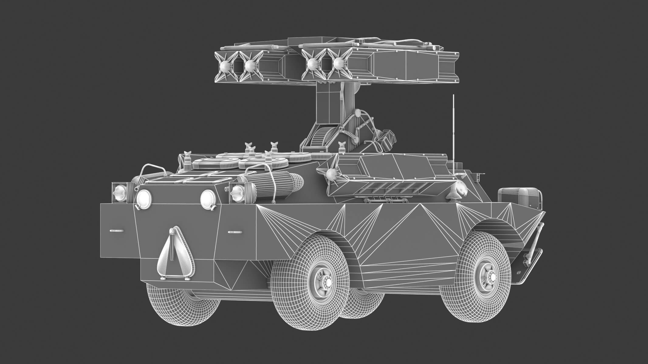 9K31 Strela-1 Low Poly 3D Model by frezzy
