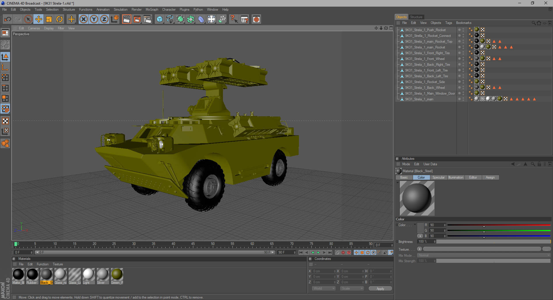 9K31 Strela-1 3D Model by frezzy