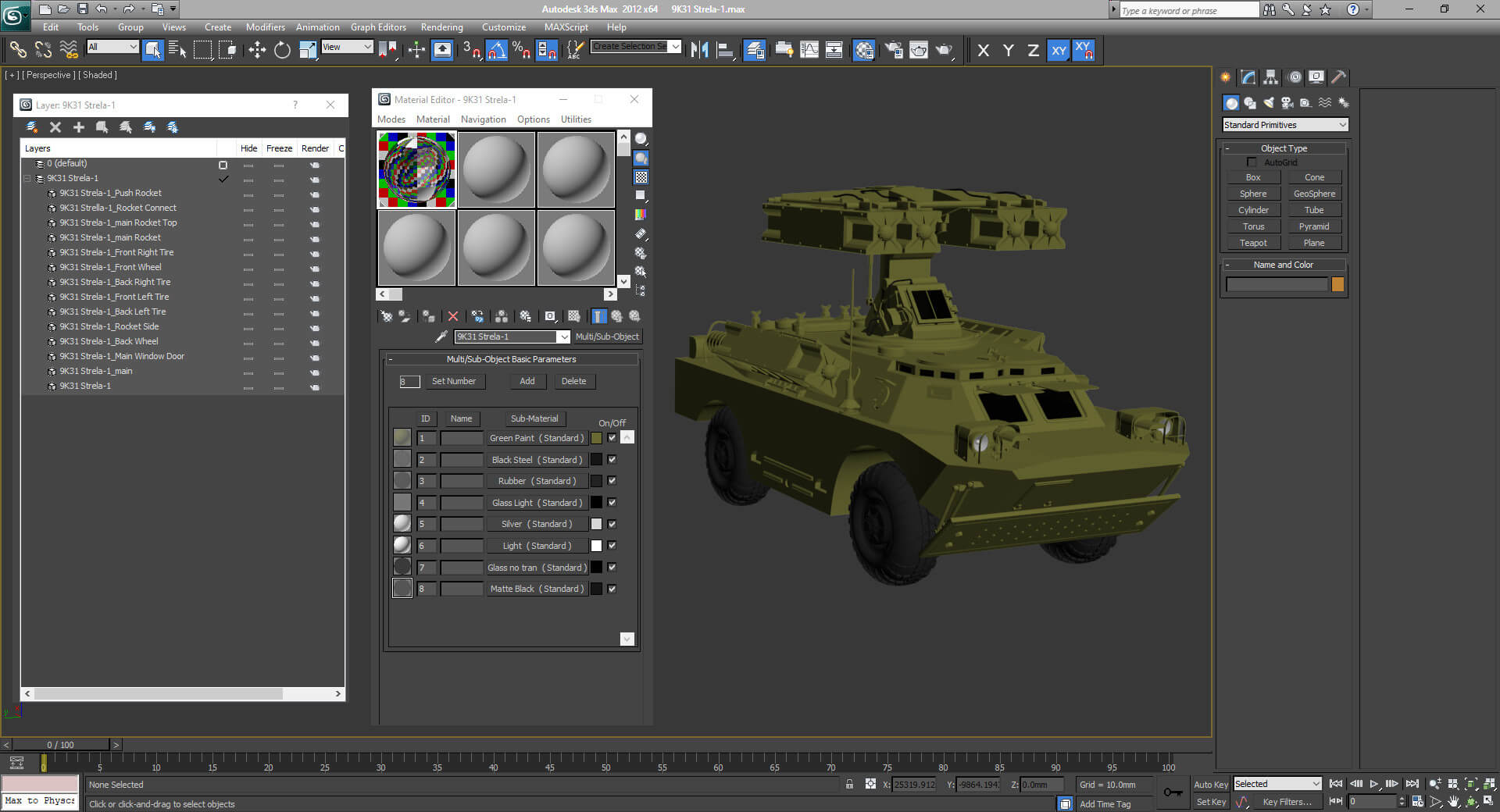 9K31 Strela-1 3D Model by frezzy