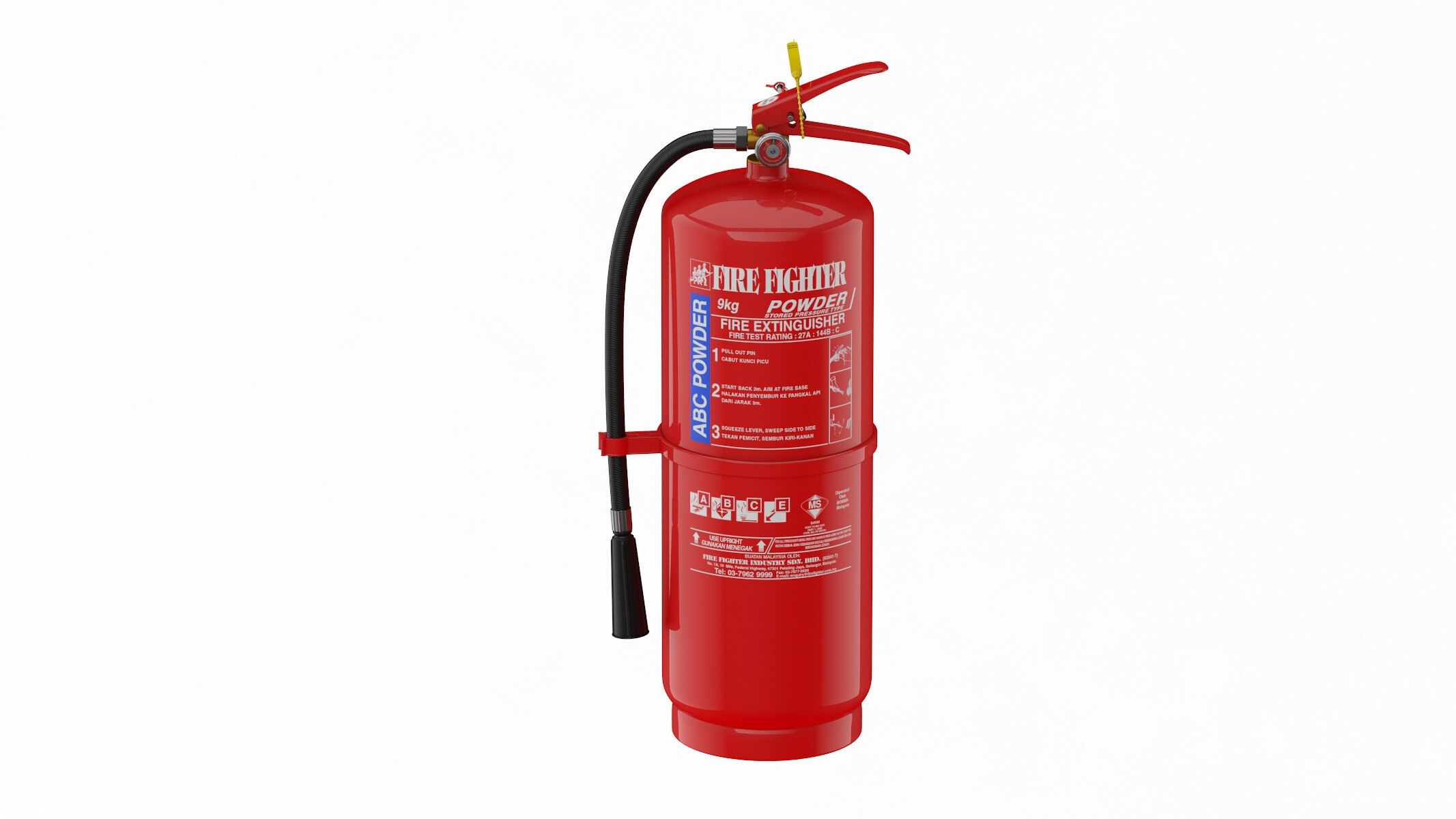 ABC Powder Fire Extinguisher - 3D Model by frezzy