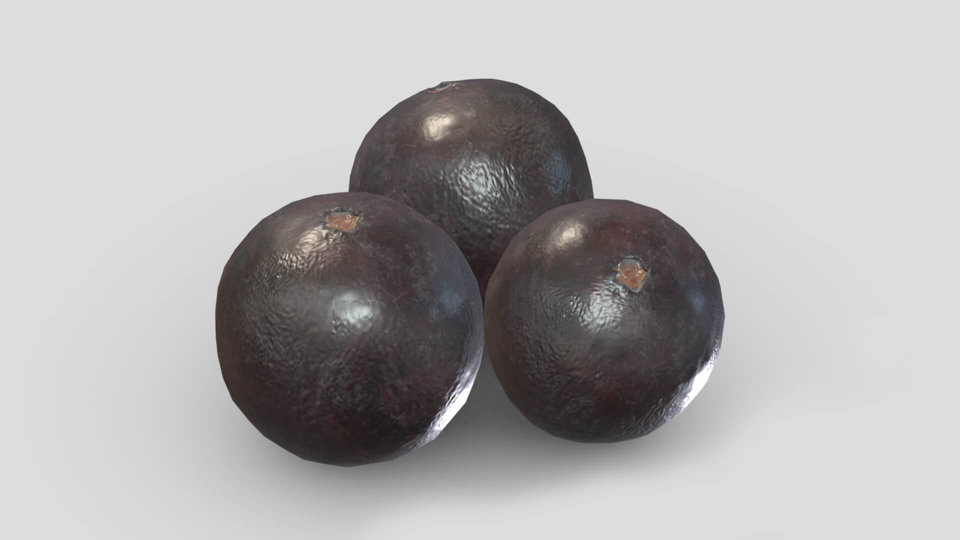Acai Berry Fruit Low Poly - 3D Model by frezzy