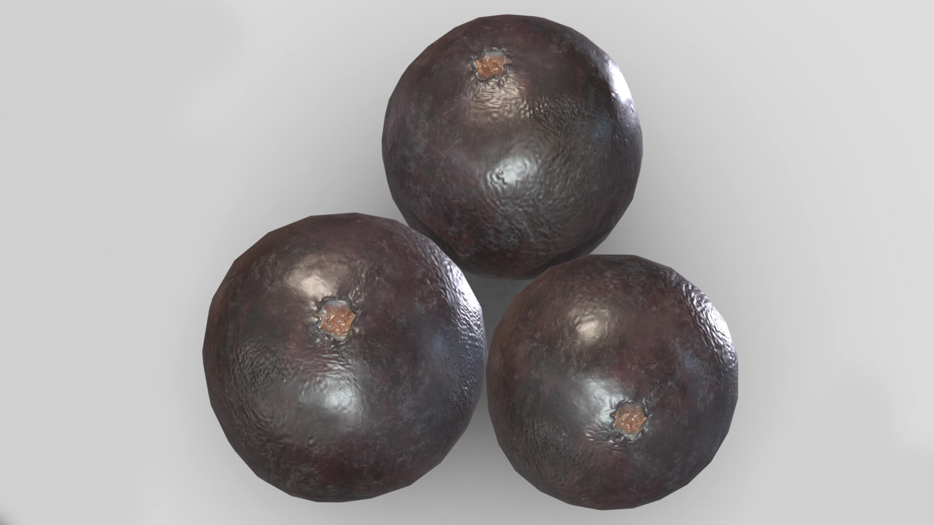 Acai Berry Fruit Low Poly - 3D Model by frezzy