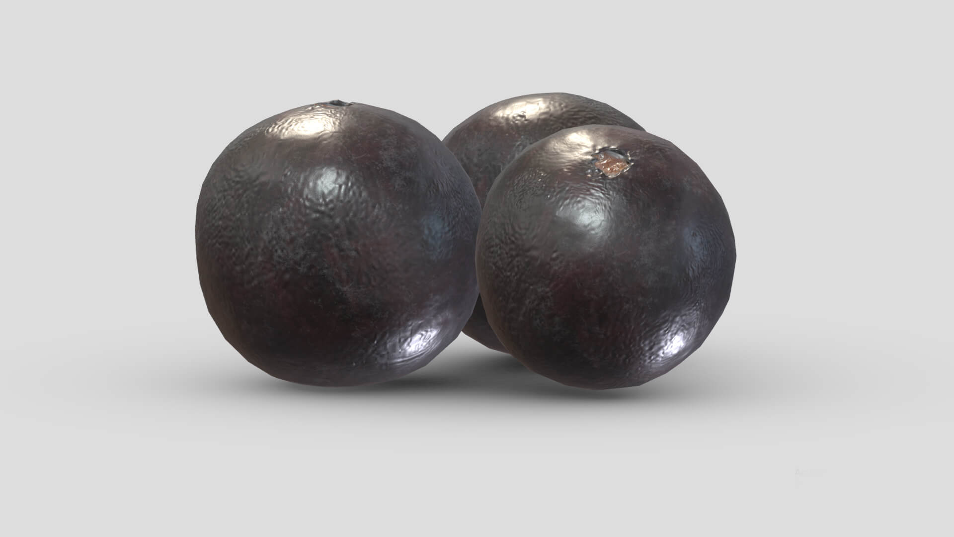 Acai Berry Fruit Low Poly - 3D Model by frezzy