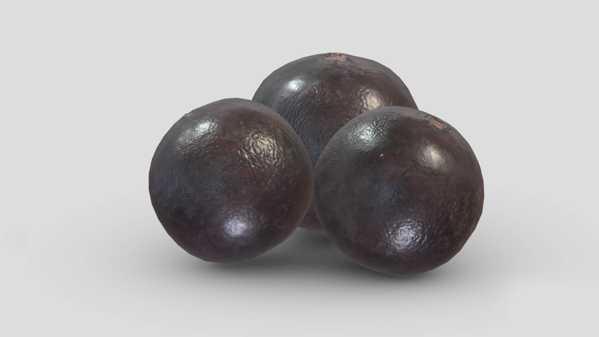 Acai Berry Fruit Low Poly - 3D Model by frezzy
