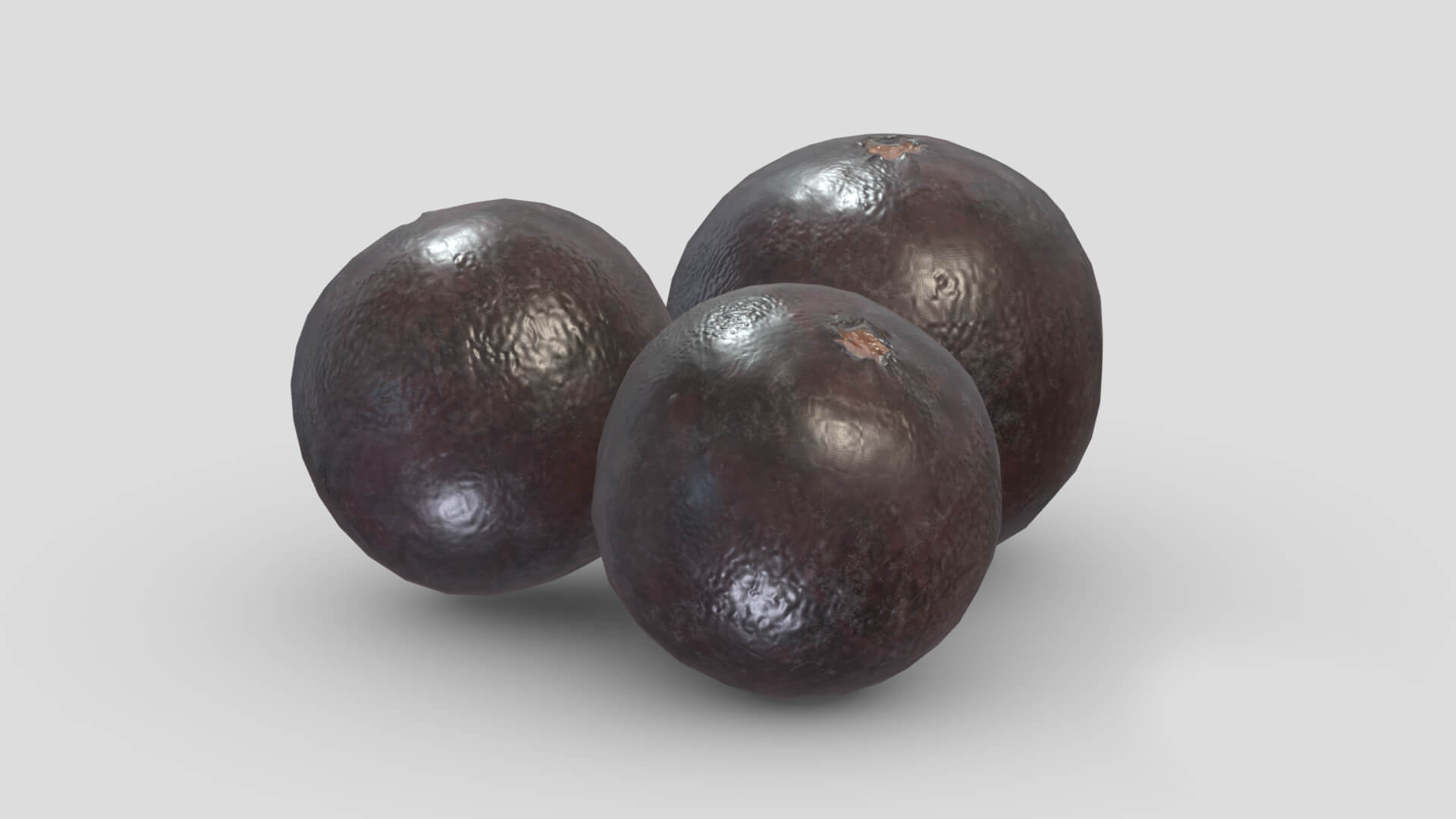 Acai Berry Fruit Low Poly - 3D Model by frezzy