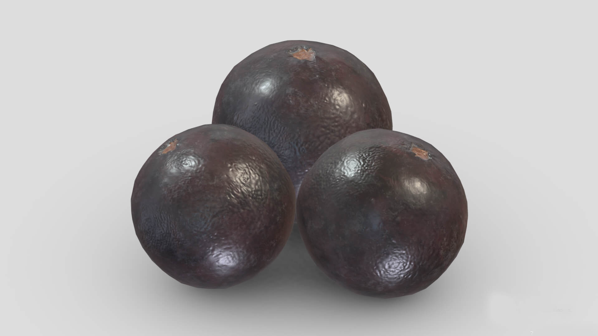 Acai Berry Fruit Low Poly - 3D Model by frezzy