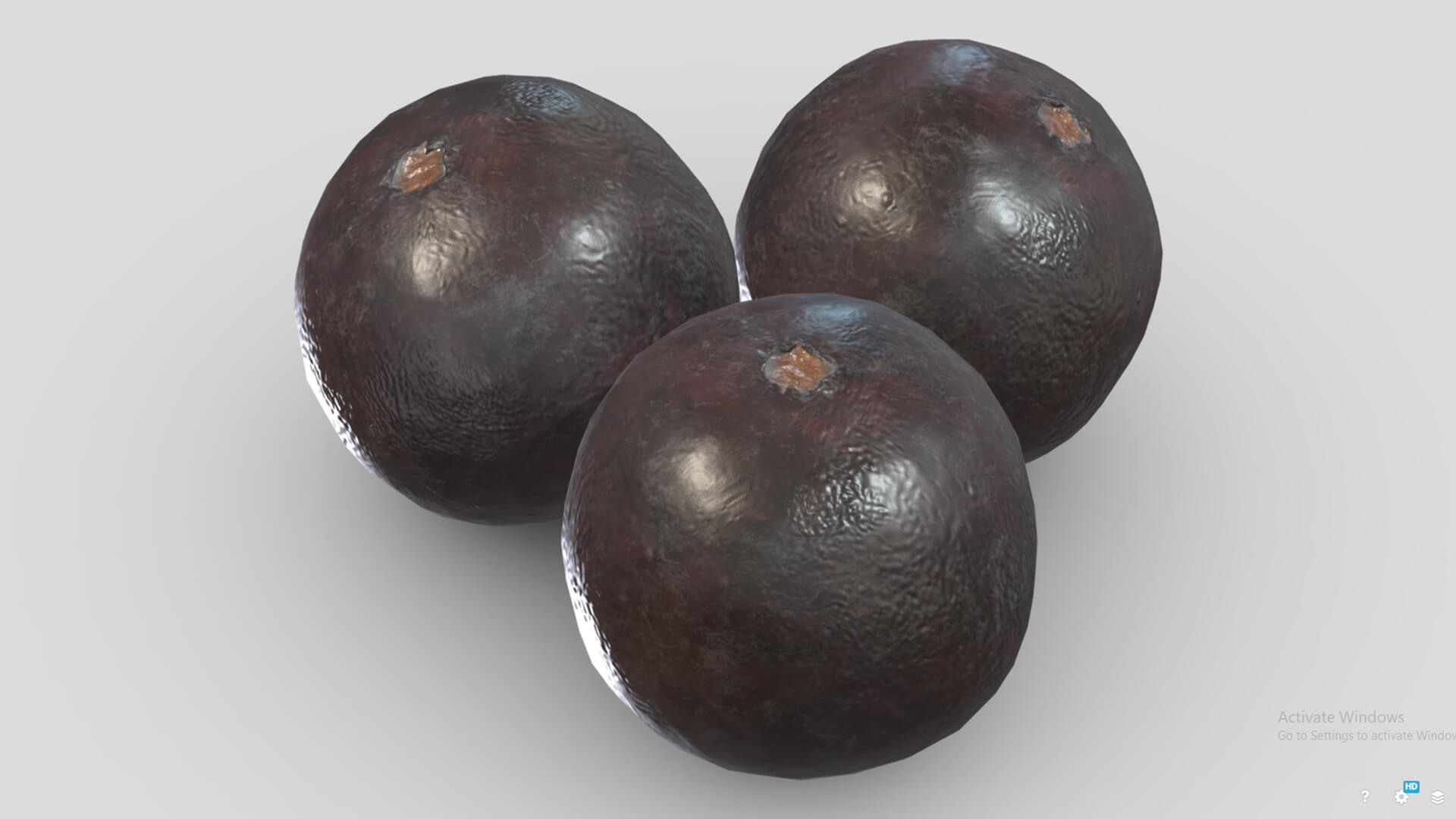 Acai Berry Fruit Low Poly - 3D Model by frezzy