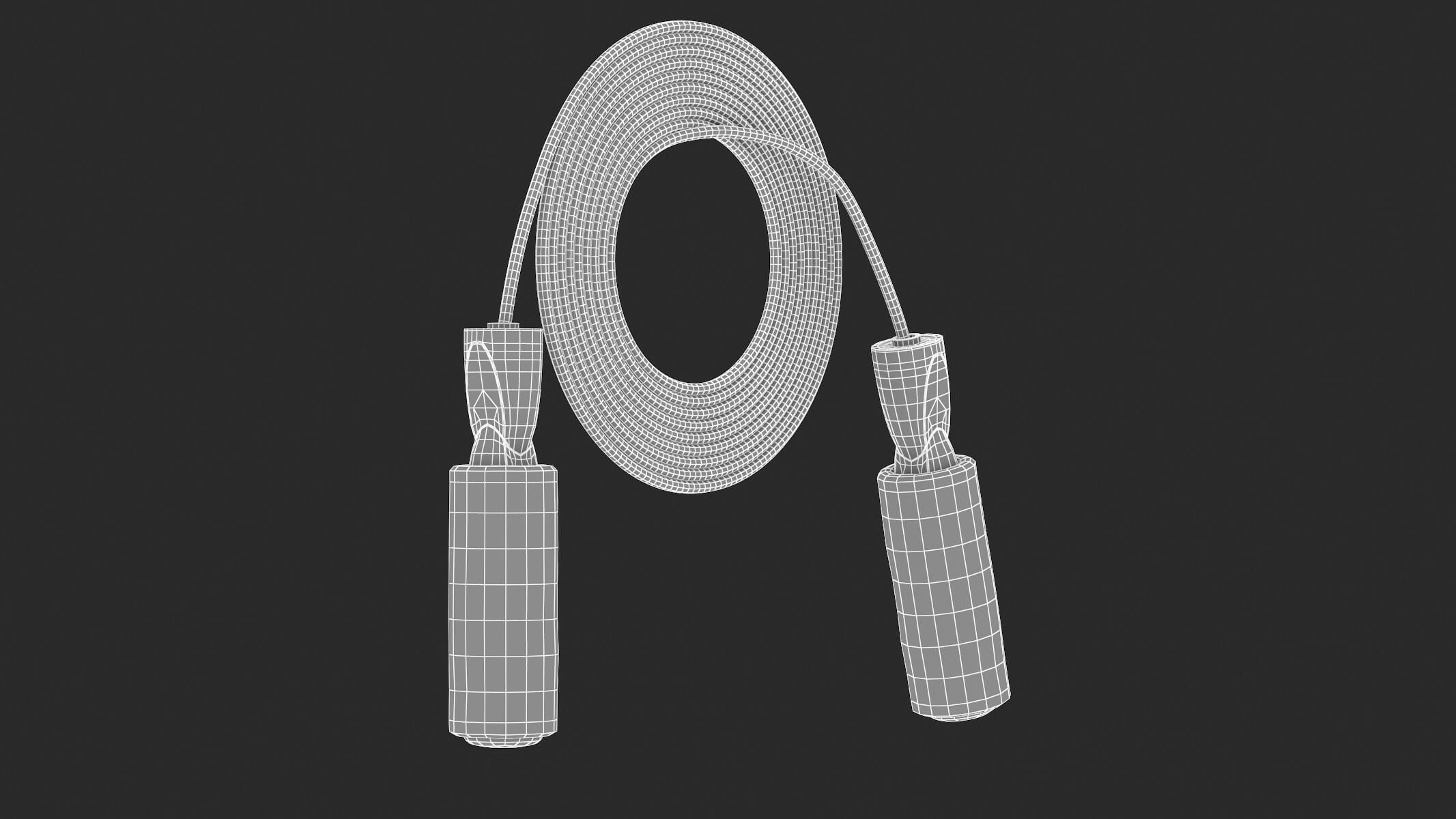 Adjustable Steel Wire Jump Rope - 3D Model by frezzy