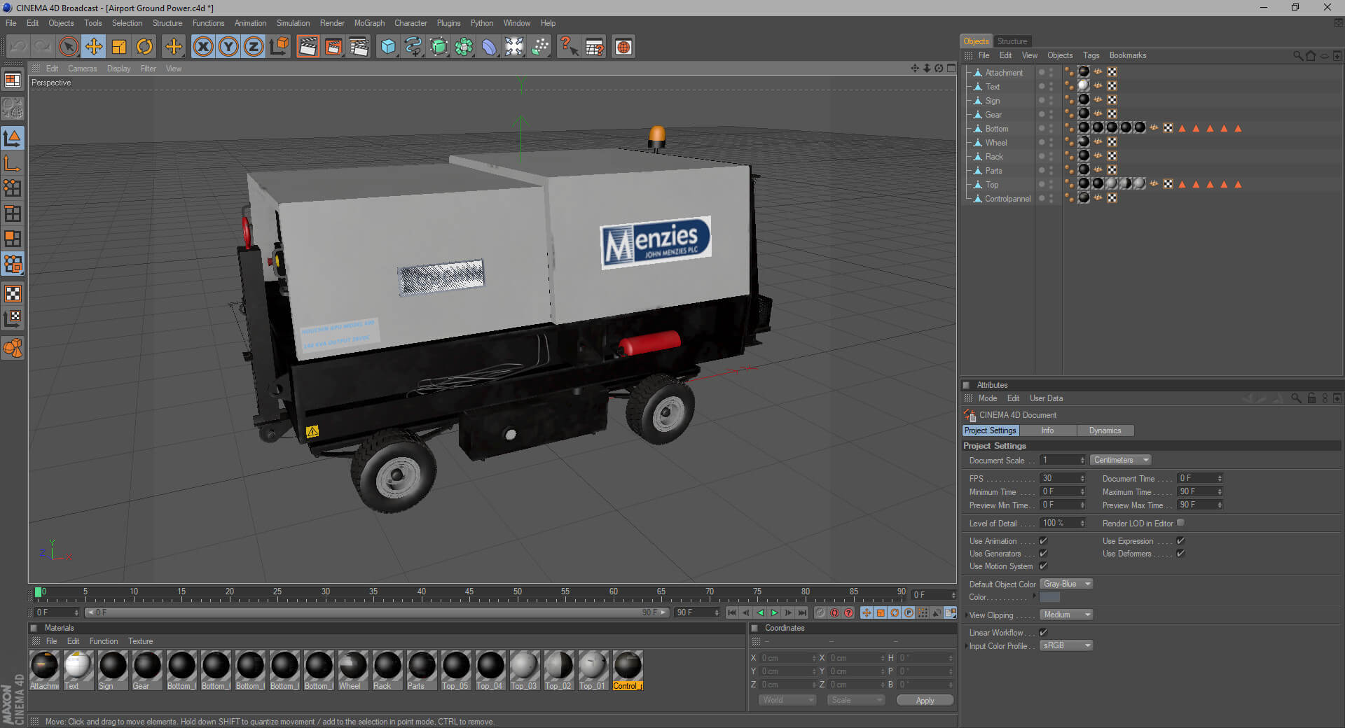 Airport Ground Power Unit - 3D Model by frezzy