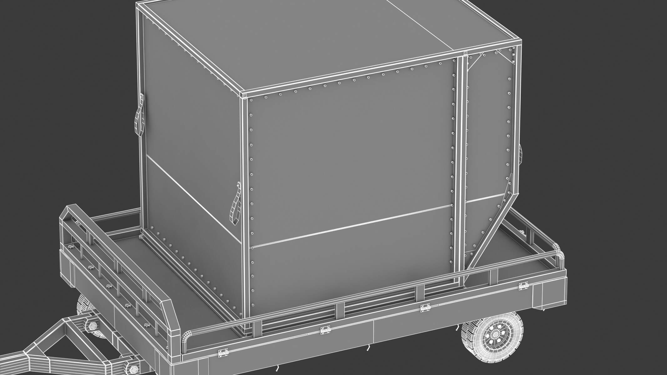 Airport Tug Clark CT30 Carrying Passengers Luggage - 3D Model by frezzy