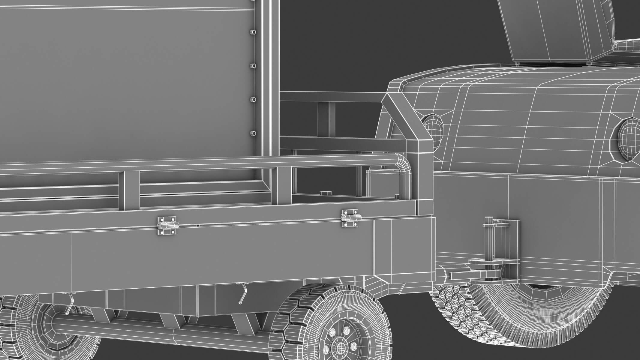 Airport Tug Clark CT30 Carrying Passengers Luggage - 3D Model by frezzy