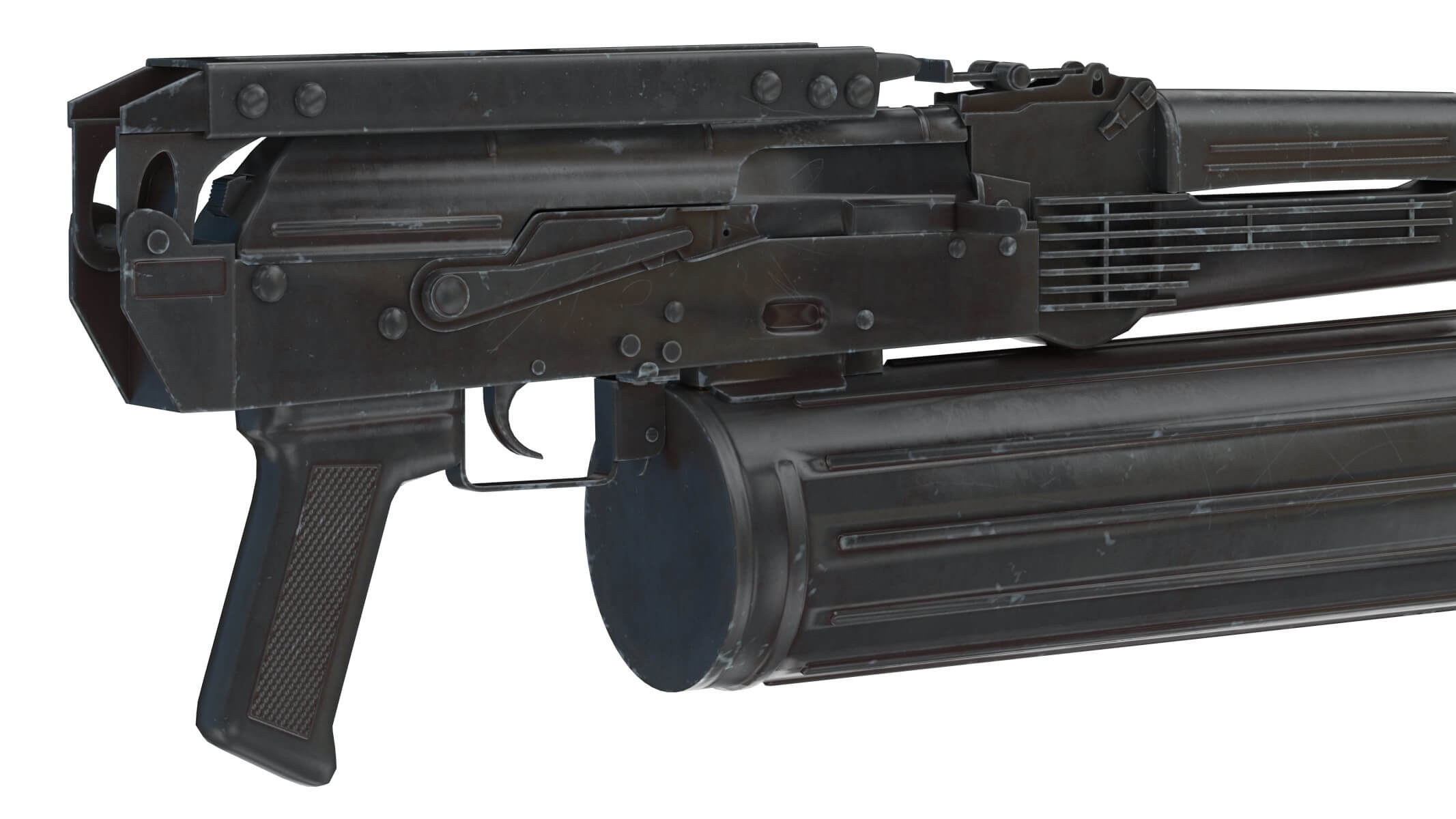 AK-74 PP-19 Mag Low Poly 3D Model by frezzy