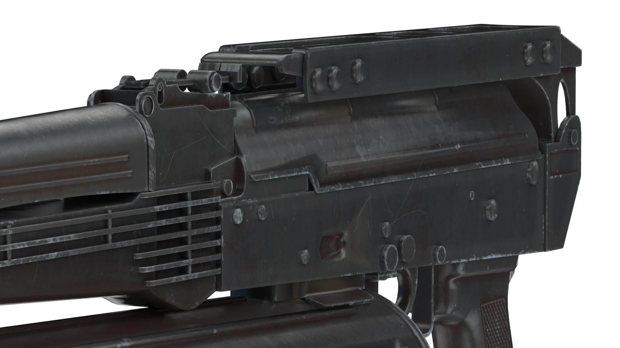 AK-74 PP-19 Mag Low Poly 3D Model by frezzy