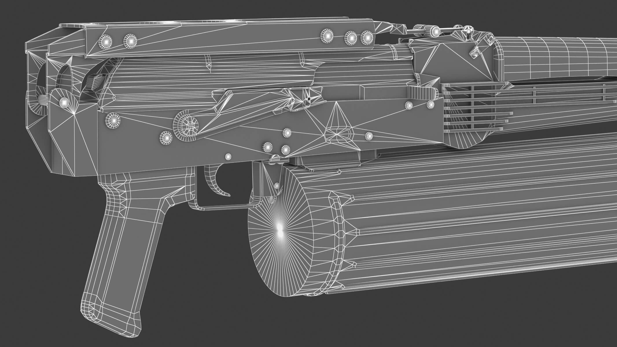 AK-74 PP-19 Mag Low Poly 3D Model by frezzy