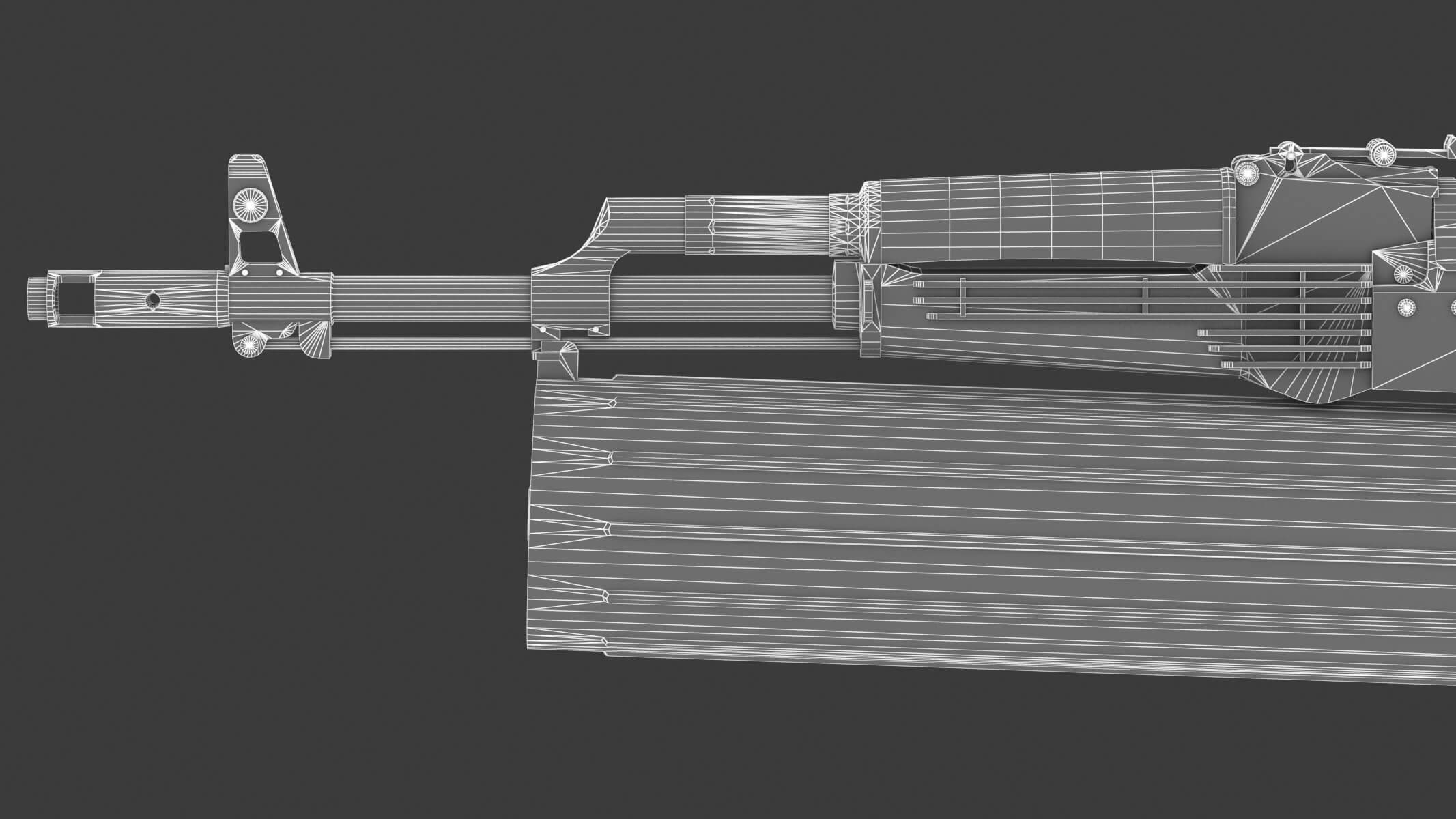 AK-74 PP-19 Mag Low Poly 3D Model by frezzy