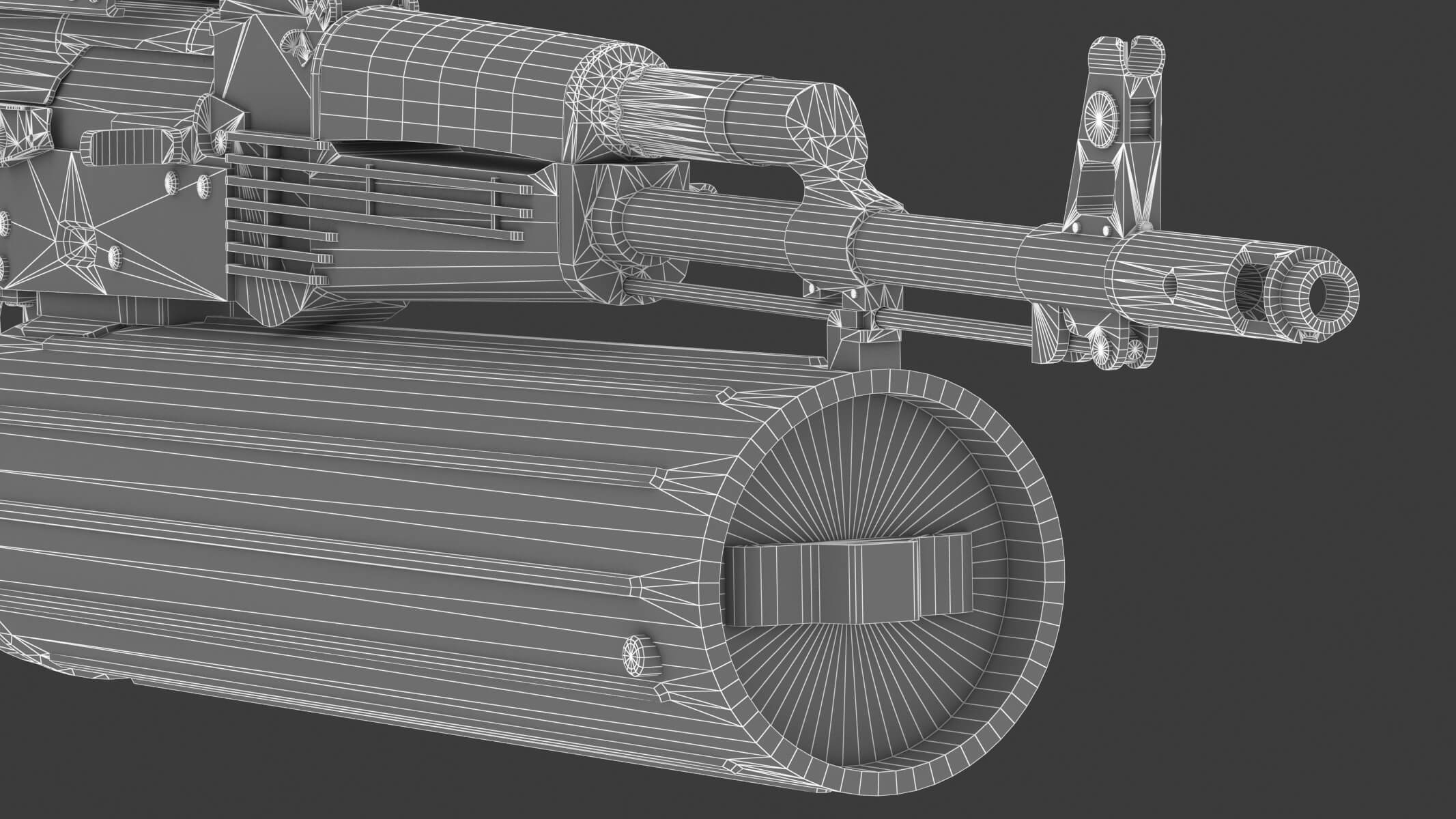AK-74 PP-19 Mag Low Poly 3D Model by frezzy