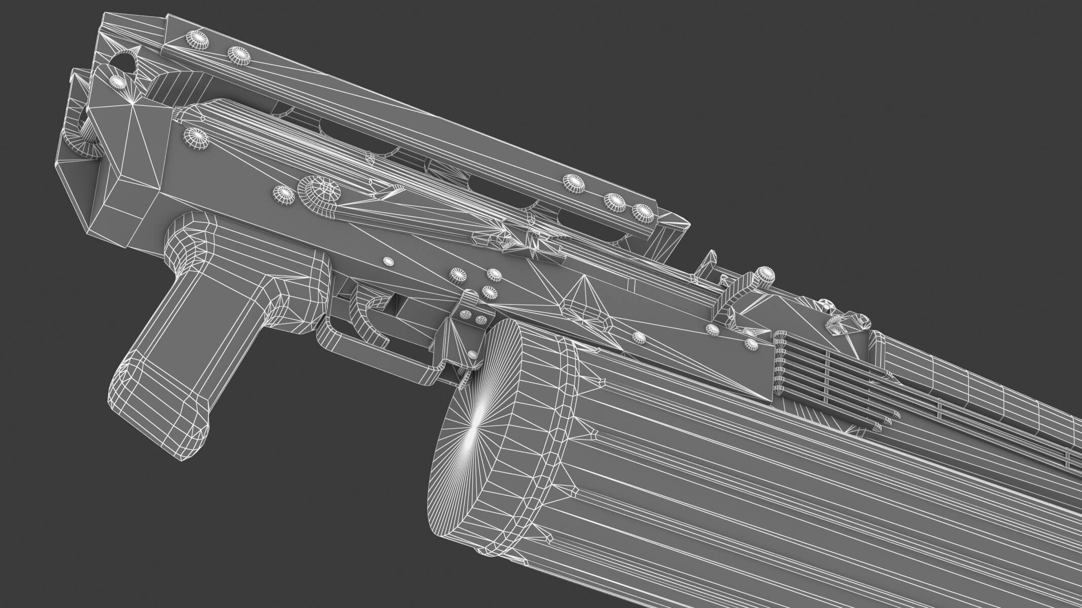 AK-74 PP-19 Mag Low Poly 3D Model by frezzy