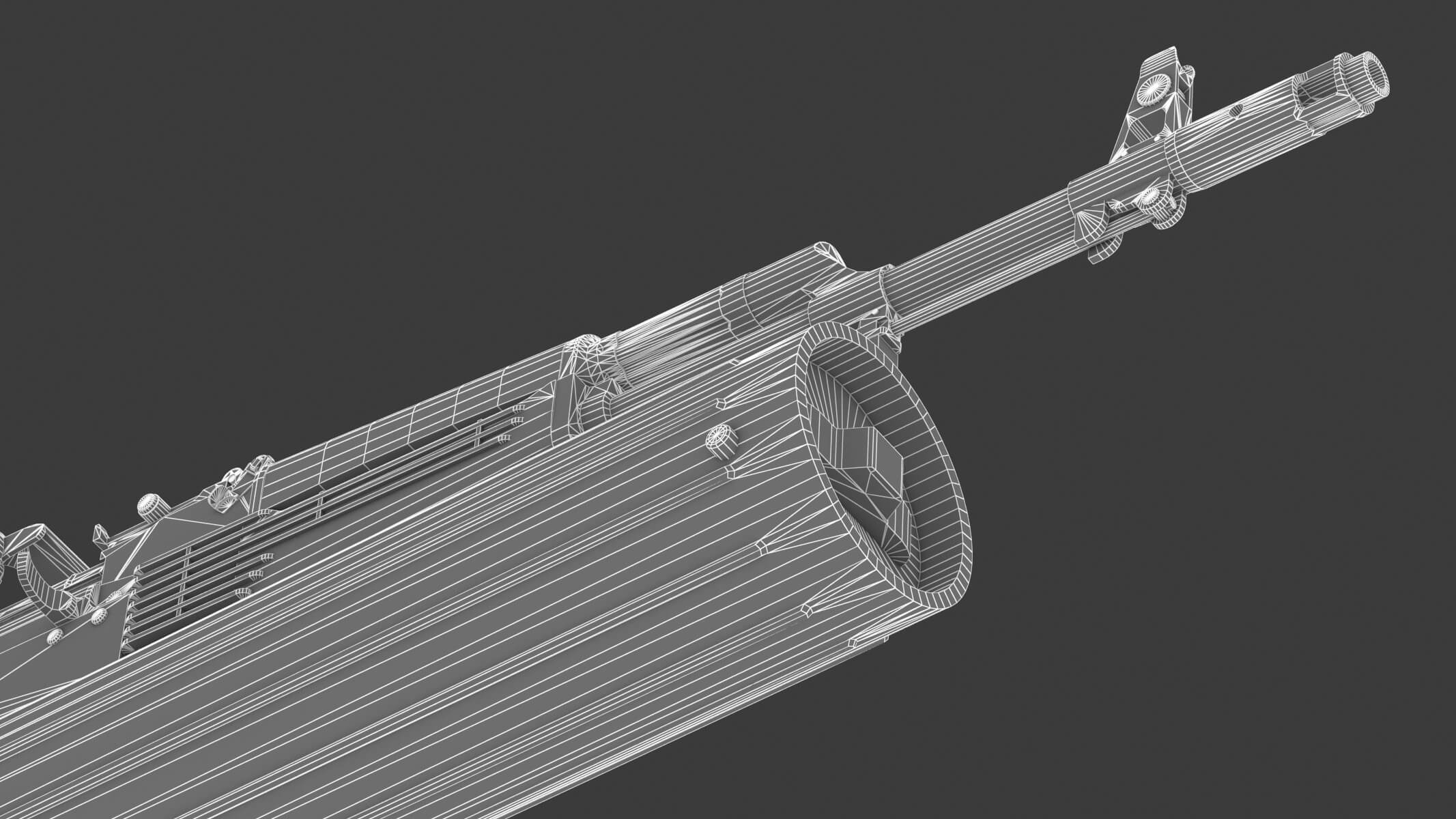 AK-74 PP-19 Mag Low Poly 3D Model by frezzy