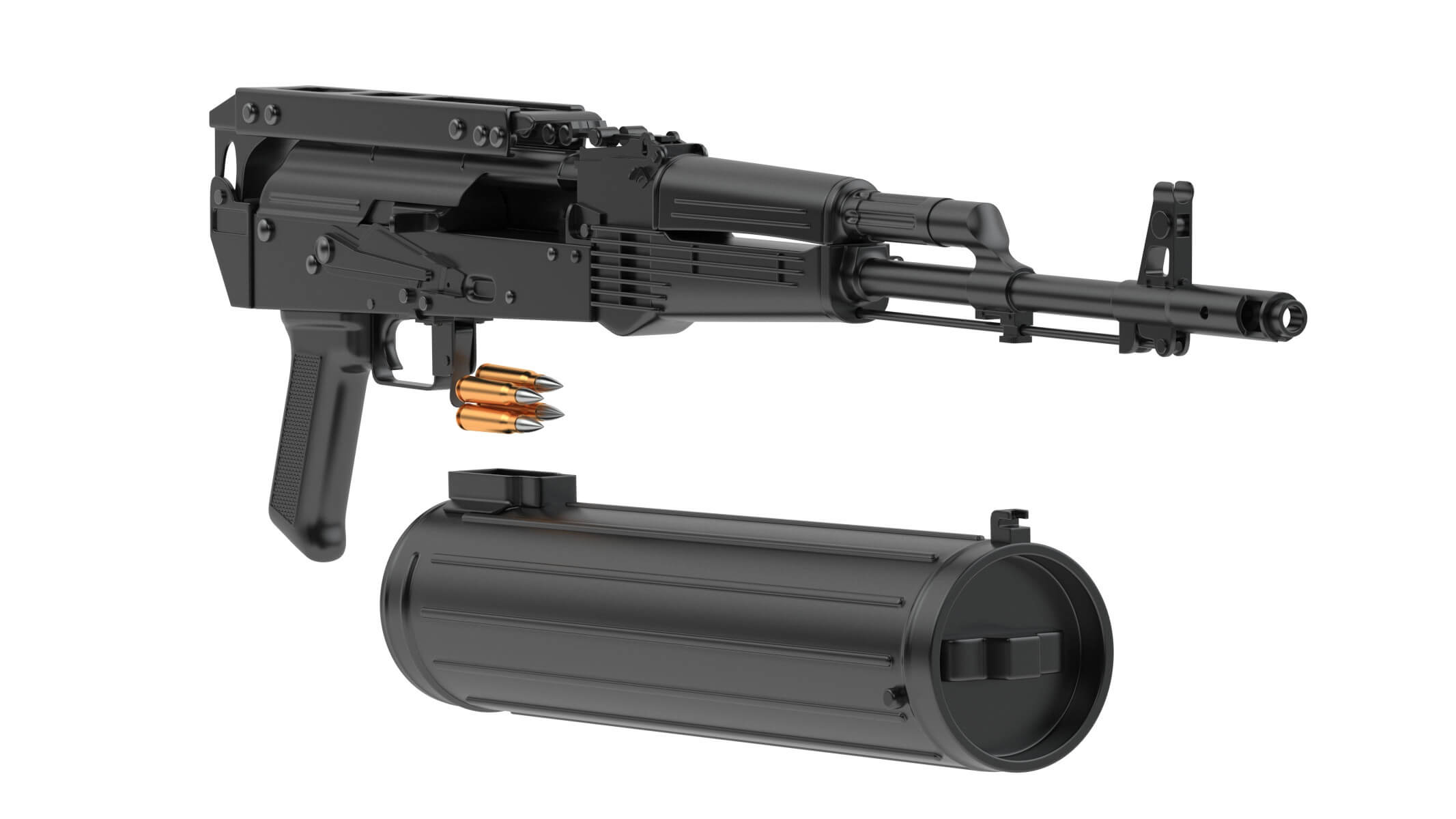 AK-74 PP1-9 Mag Assault Rifle 3D Model by frezzy