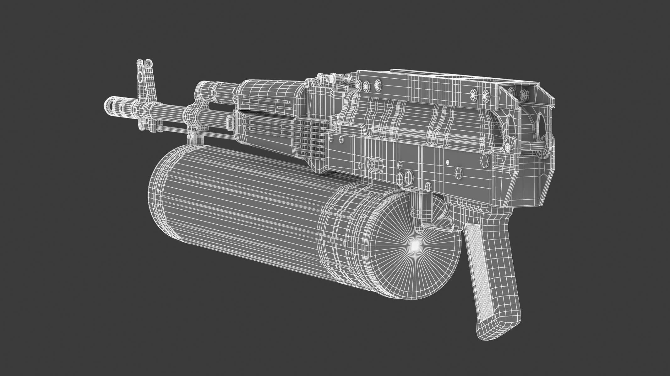 AK-74 PP1-9 Mag Assault Rifle 3D Model by frezzy