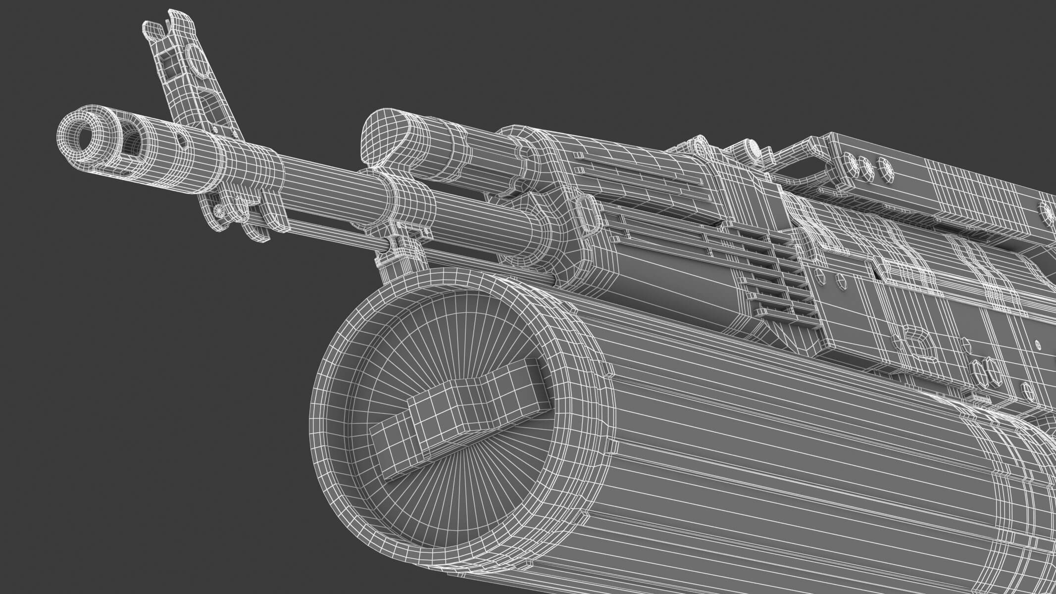 AK-74 PP1-9 Mag Assault Rifle 3D Model by frezzy