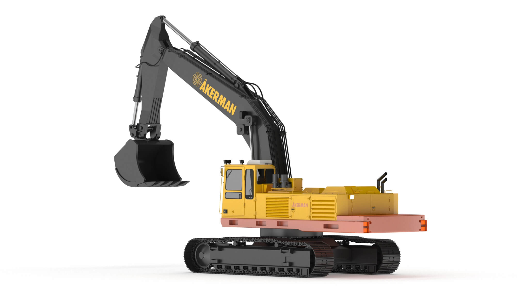 Akerman H25D Backhoe Excavator - 3D Model by frezzy