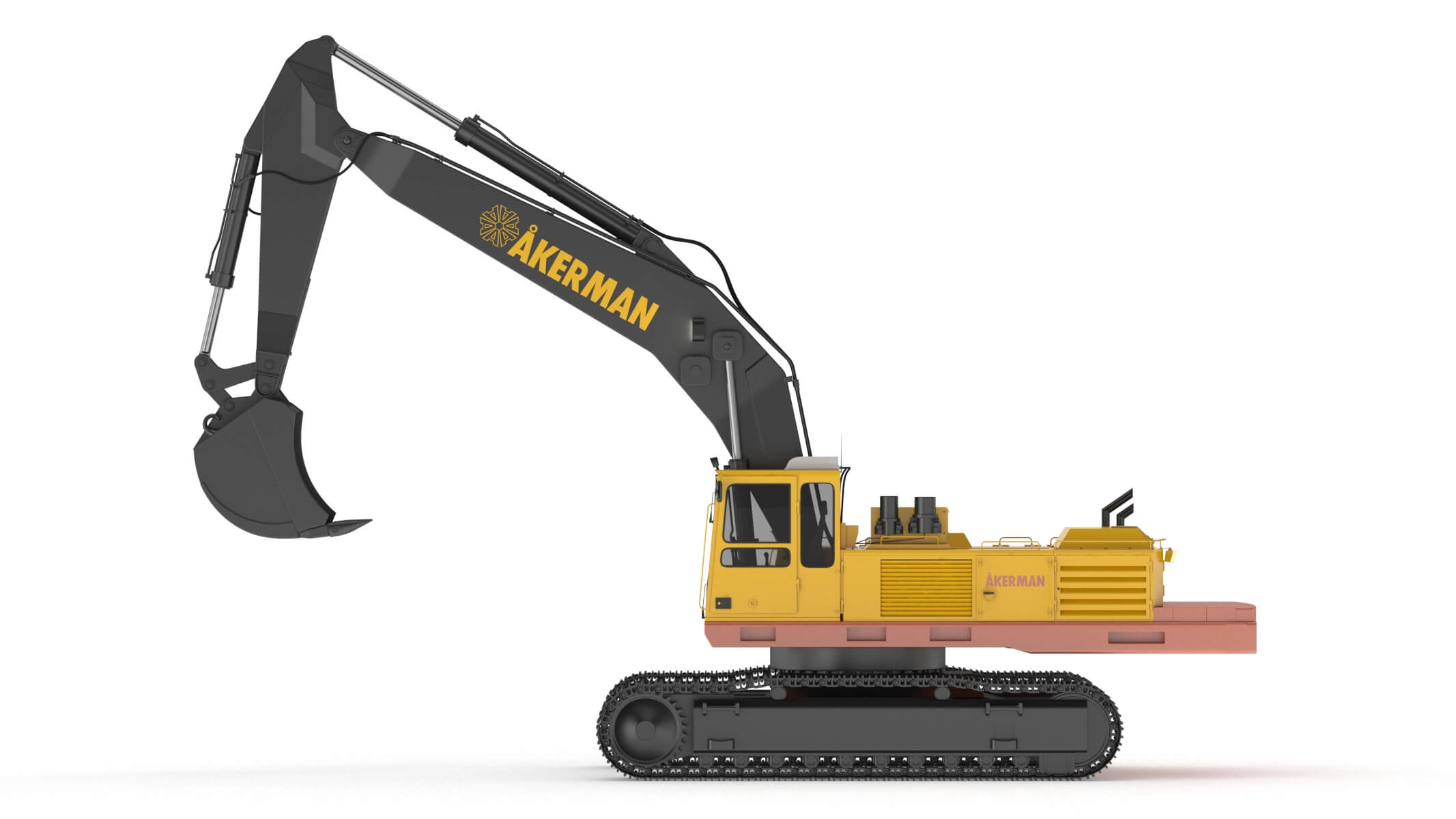 Akerman H25D Backhoe Excavator - 3D Model by frezzy
