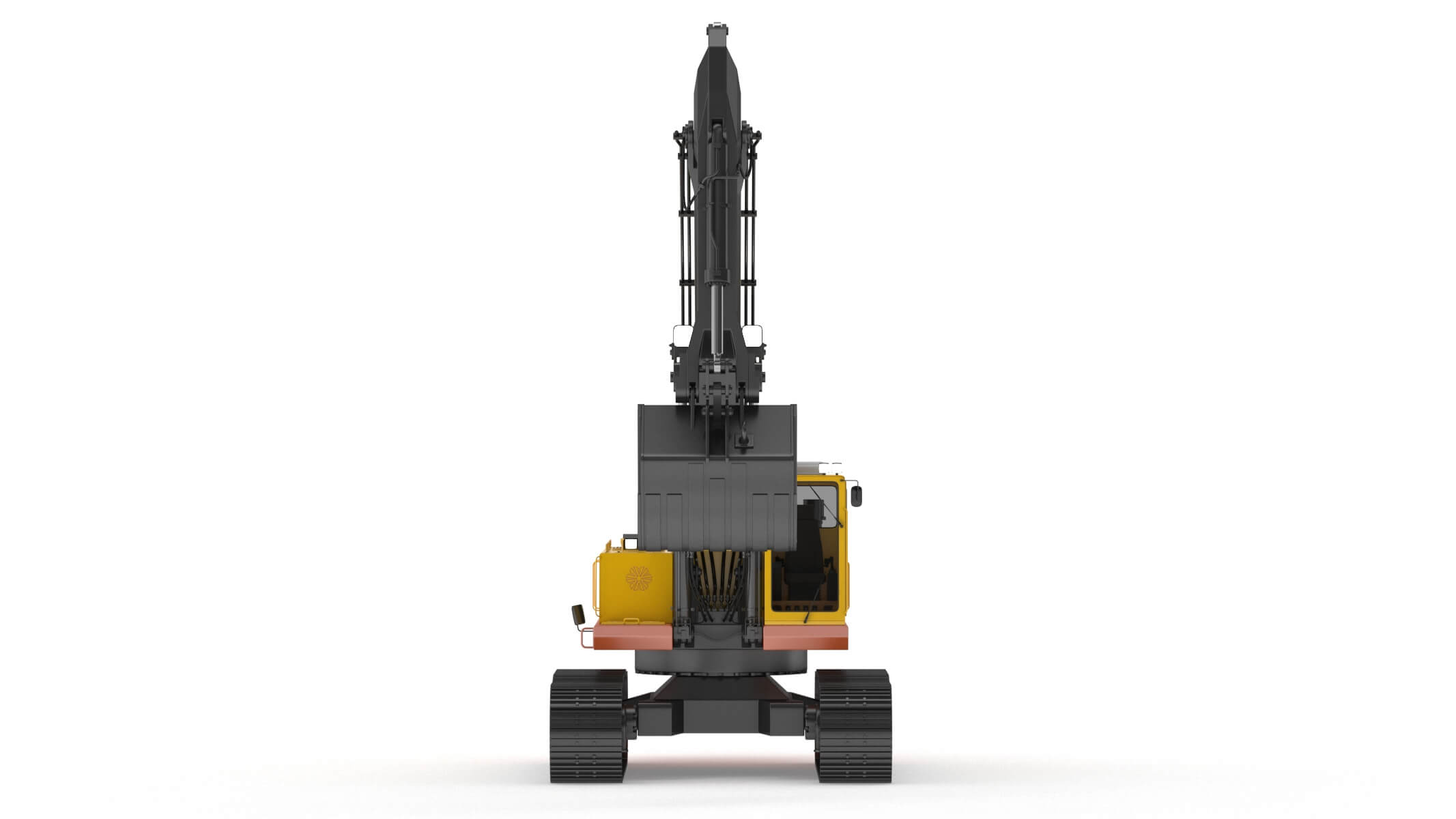 Akerman H25D Backhoe Excavator - 3D Model by frezzy