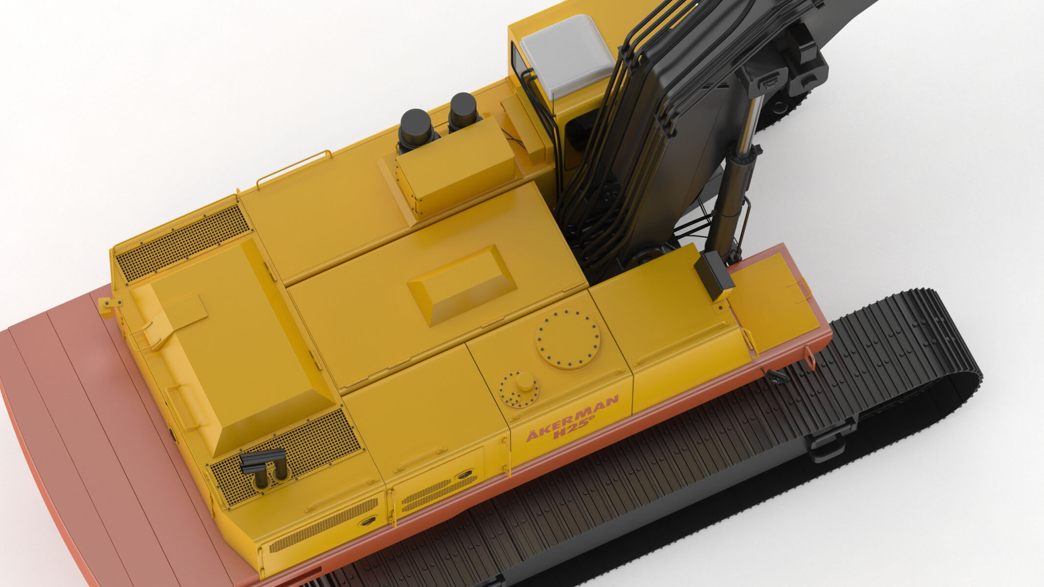 Akerman H25D Backhoe Excavator - 3D Model by frezzy