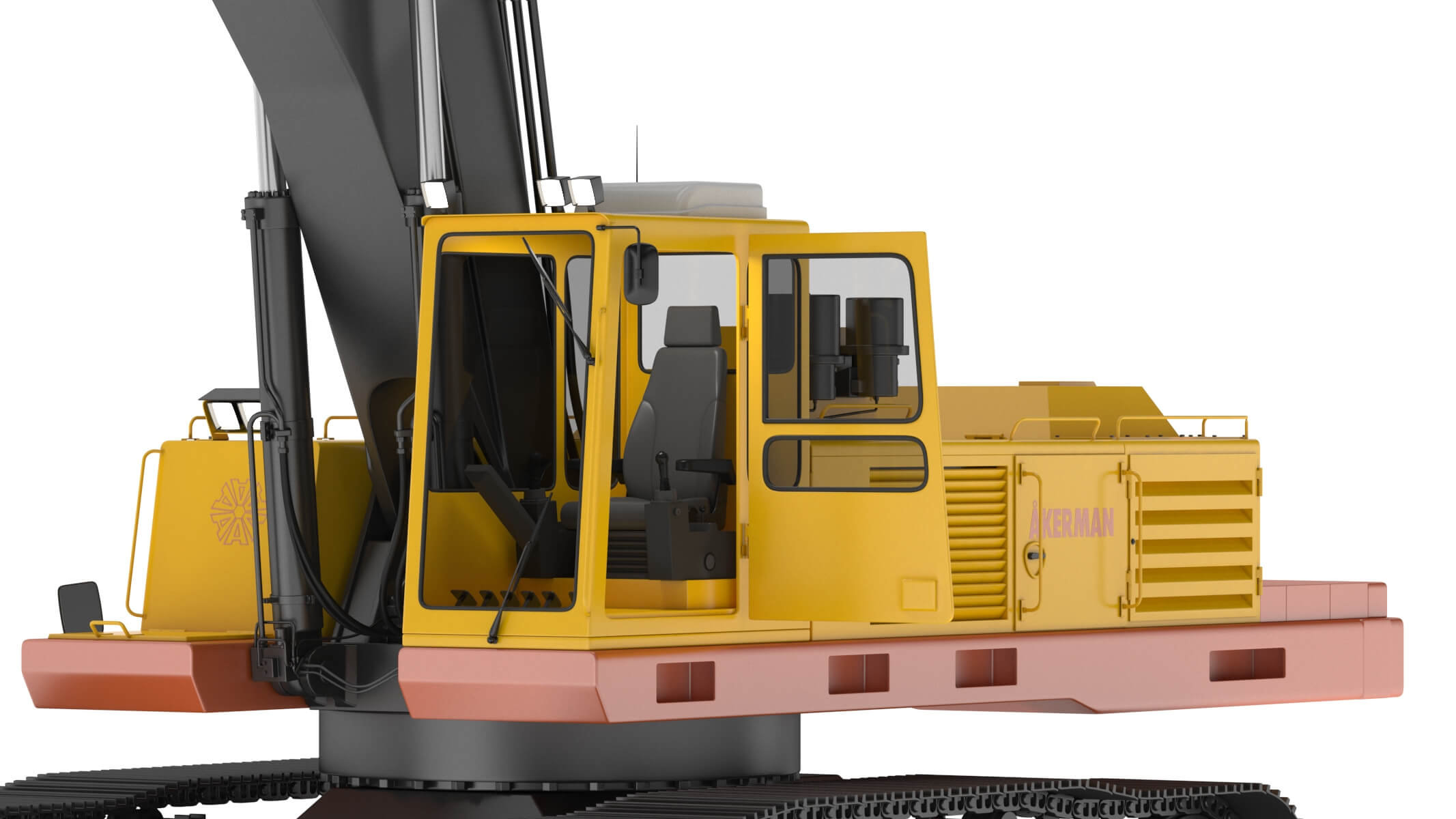 Akerman H25D Backhoe Excavator - 3D Model by frezzy