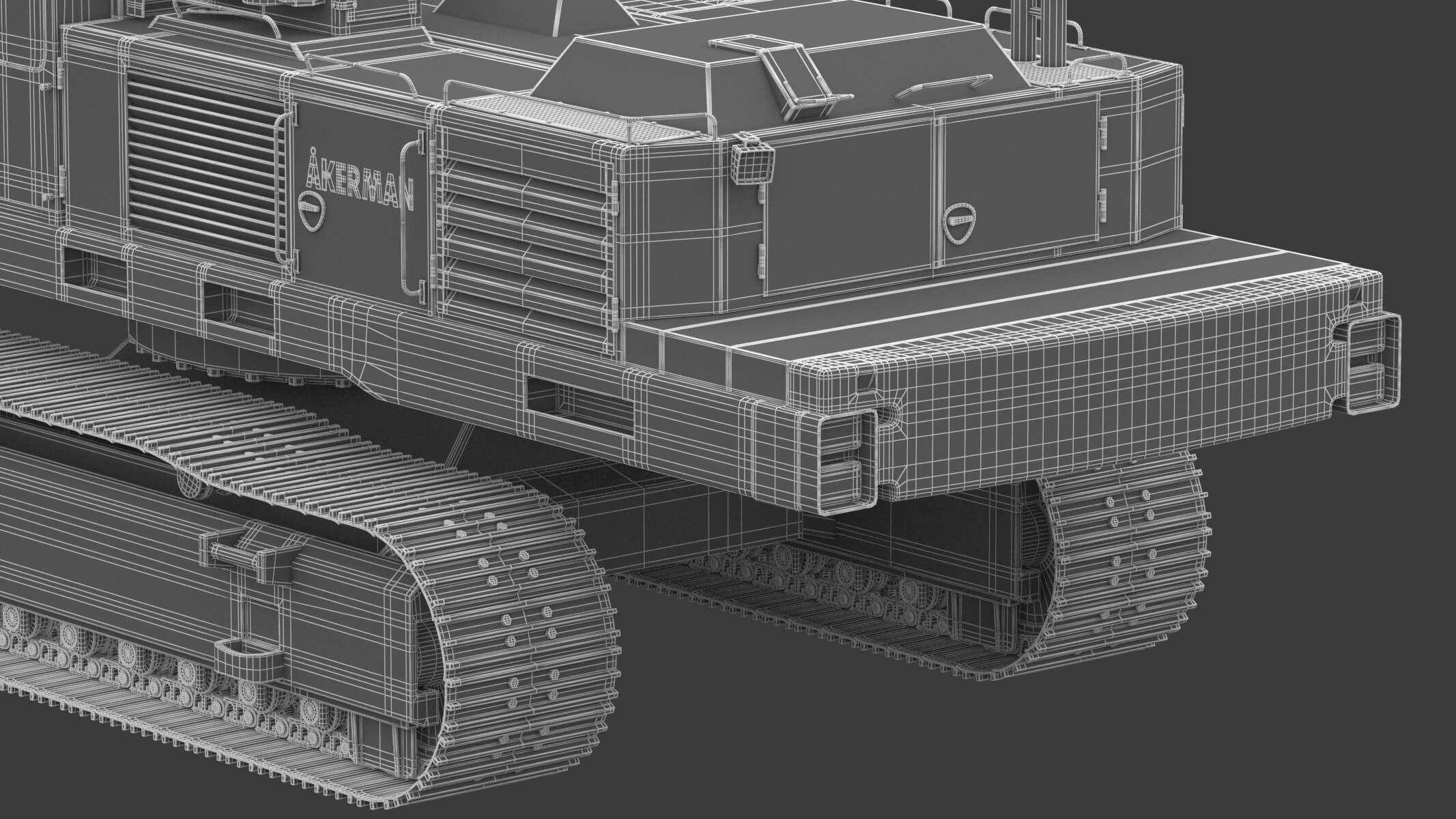 Akerman H25D Backhoe Excavator - 3D Model by frezzy