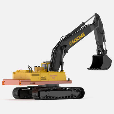 Akerman H25D Backhoe Excavator - 3D Model by frezzy