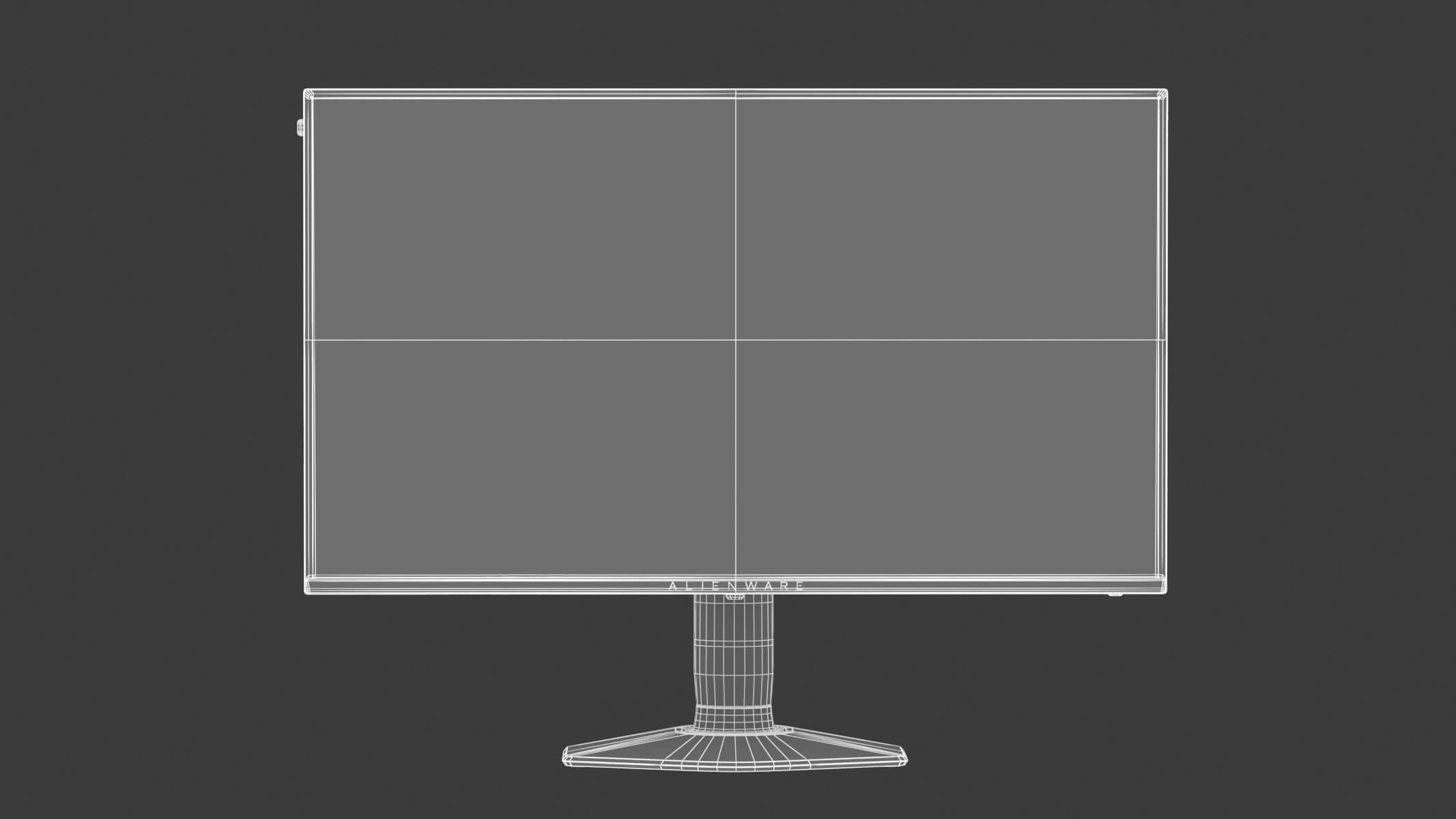 Alienware 27 4K Dual-Resolution Gaming Monitor 3D Model by frezzy