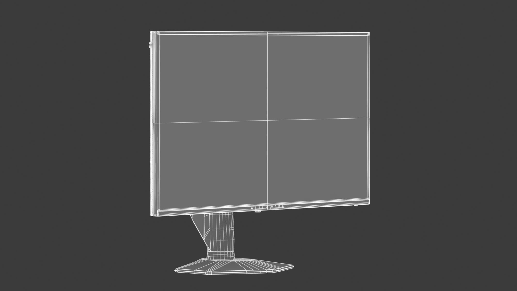 Alienware 27 4K Dual-Resolution Gaming Monitor 3D Model by frezzy
