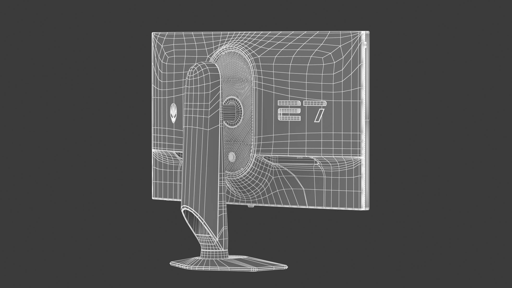 Alienware 27 4K Dual-Resolution Gaming Monitor 3D Model by frezzy