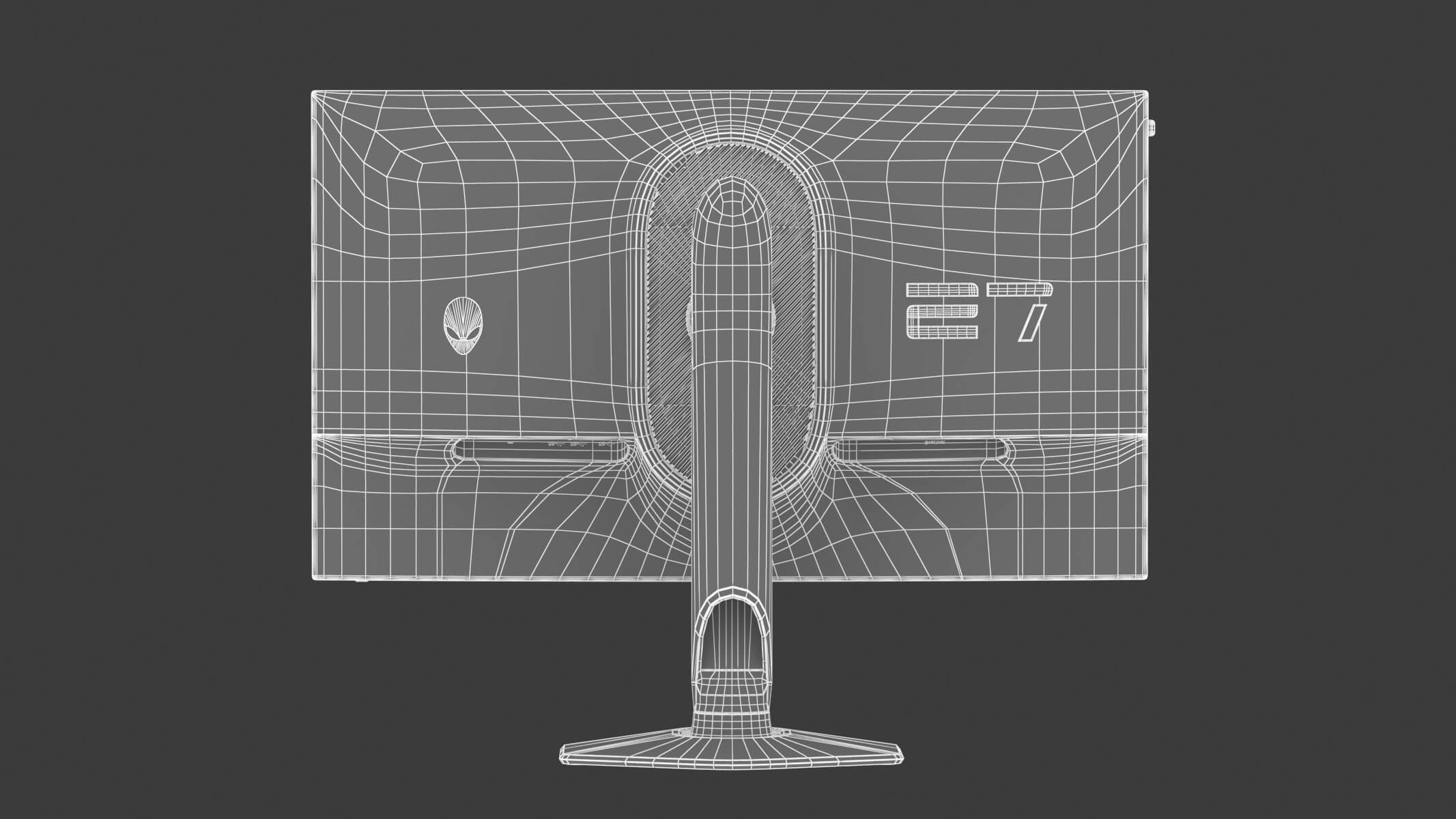 Alienware 27 4K Dual-Resolution Gaming Monitor 3D Model by frezzy