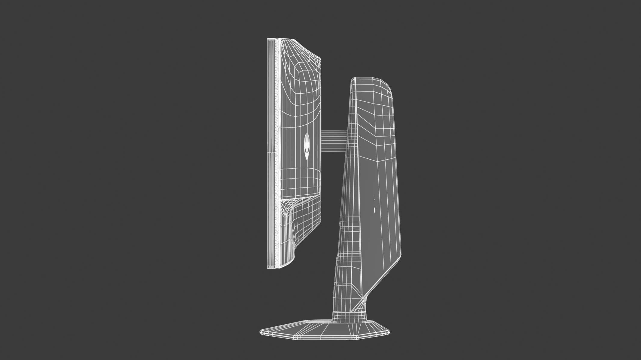 Alienware 27 4K Dual-Resolution Gaming Monitor 3D Model by frezzy